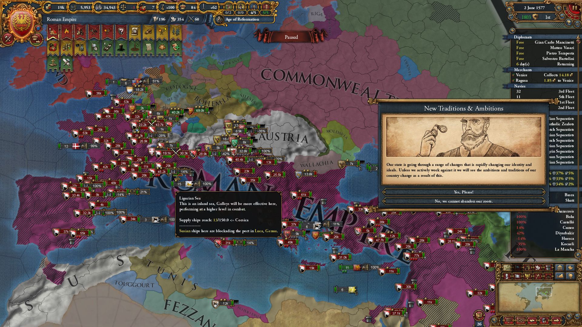 Florence -> Tuscany -> Italy -> Roman Empire in 1577 | Scrolller