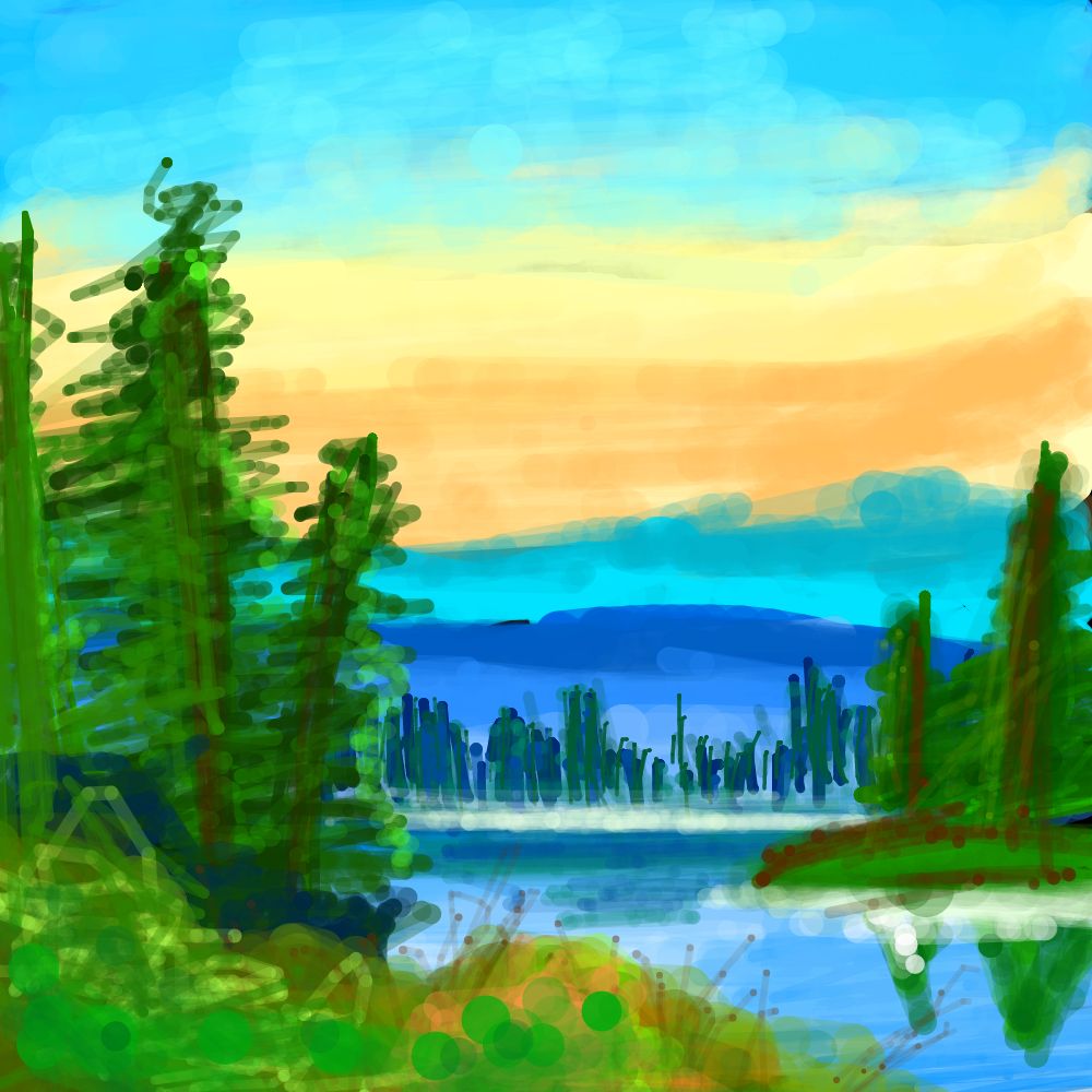 Followed a Bob Ross Tutorial - Island in the wilderness | Scrolller