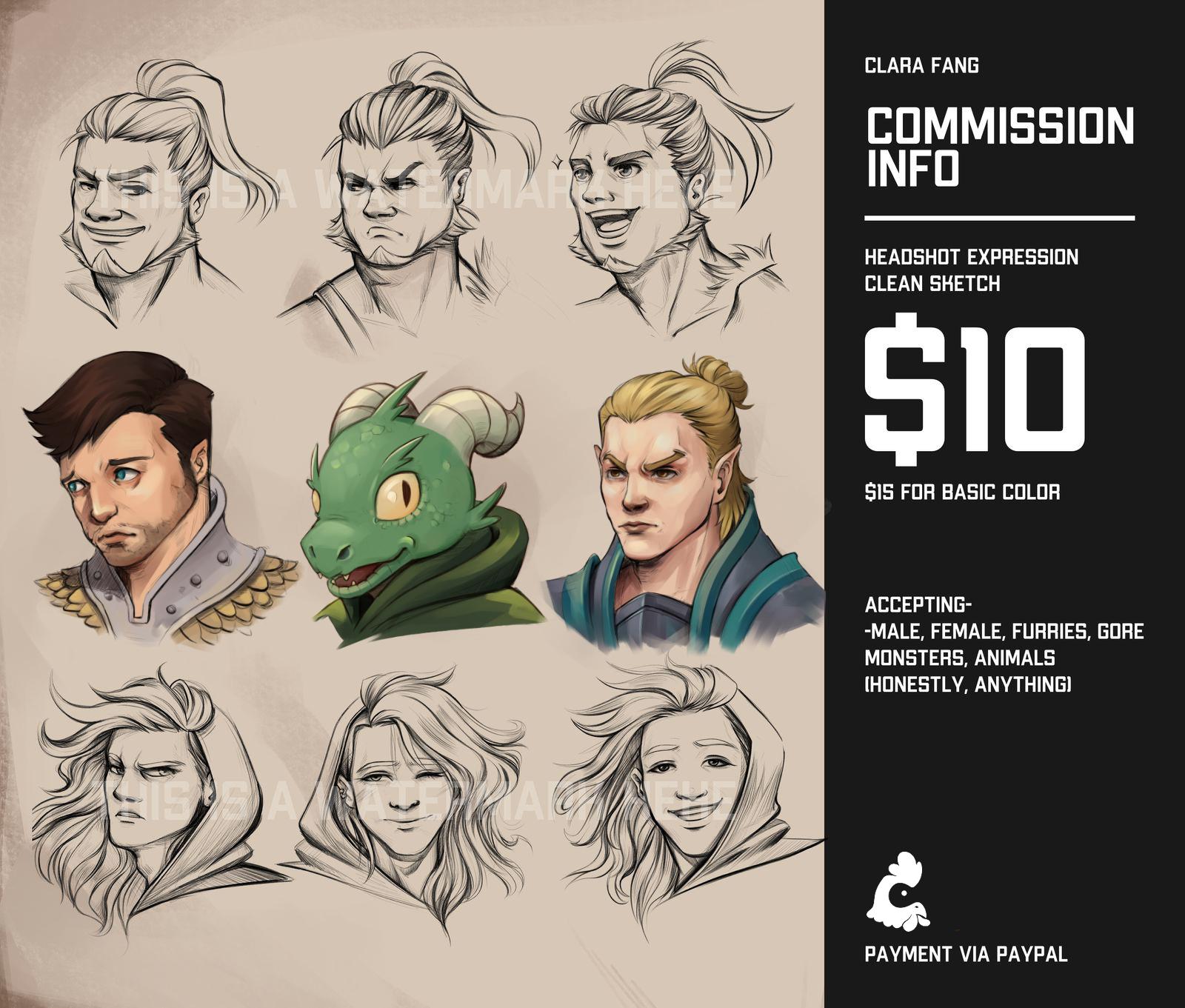 [FOR HIRE] Sketch Commission! | Scrolller