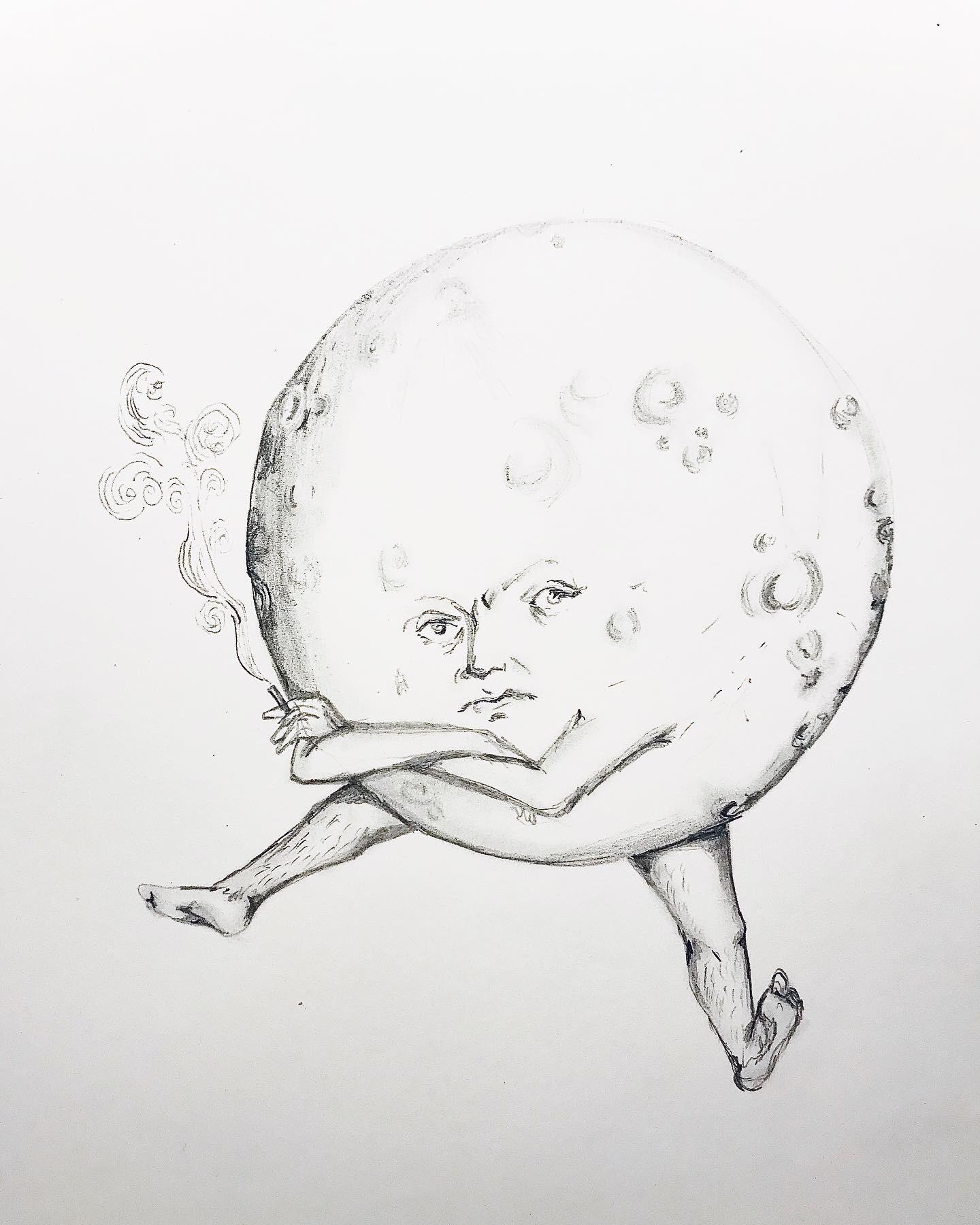 Foul Moon, Julia Mai Linnéa Maria, pencil, 2020 | Scrolller