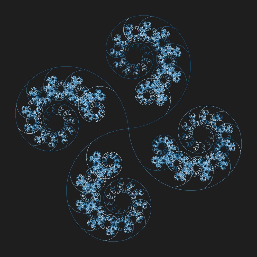 Four Spirals (L-System) | Scrolller