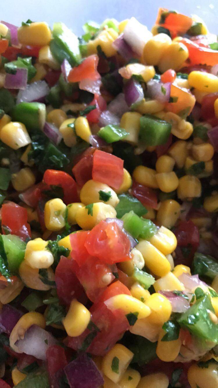 Fresh pico de gallo with corn | Scrolller