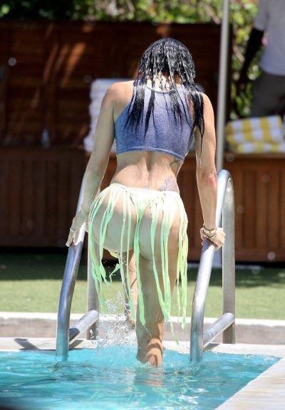 Fringed thong at pool | Scrolller