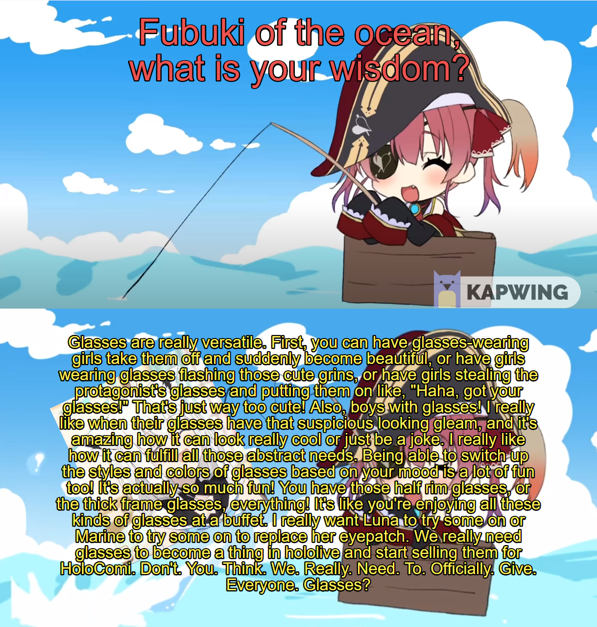 Fubuki gives her wisdom to Senchou | Scrolller