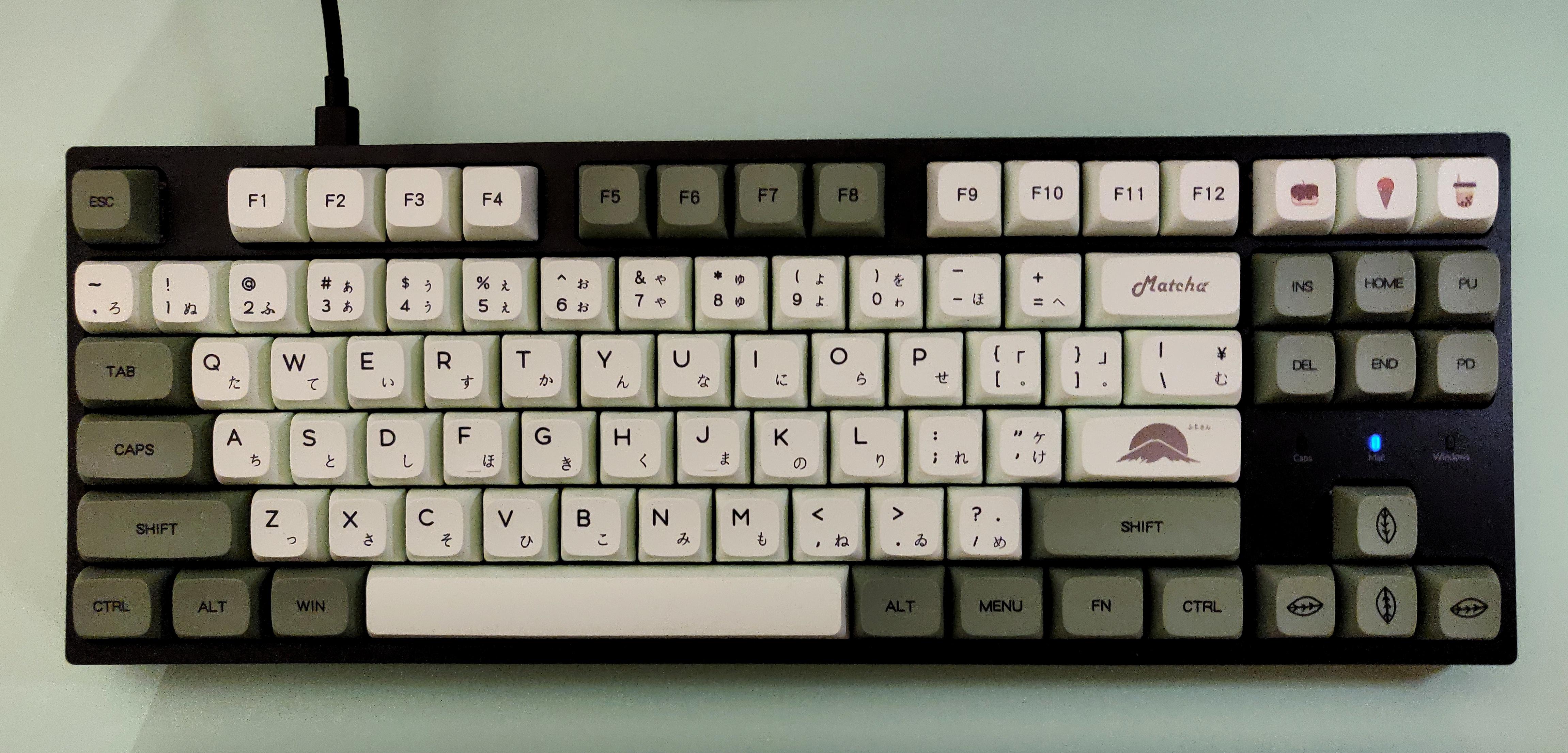 Full 🍵 𝓜𝓪𝓽𝓬𝓱𝓪 🍵 build with Akko Matcha greens | Scrolller