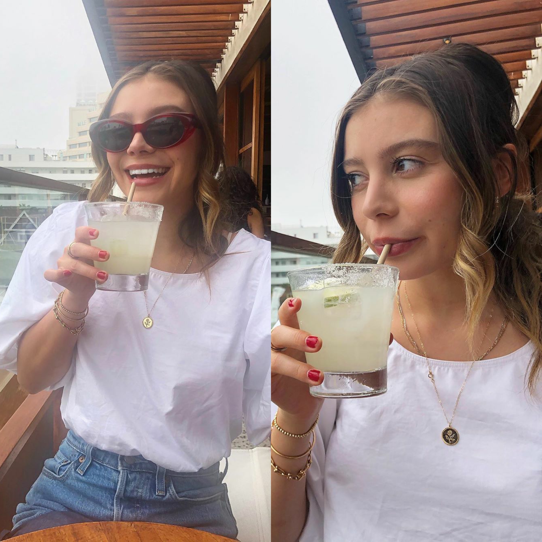 G enjoying her drink | Scrolller