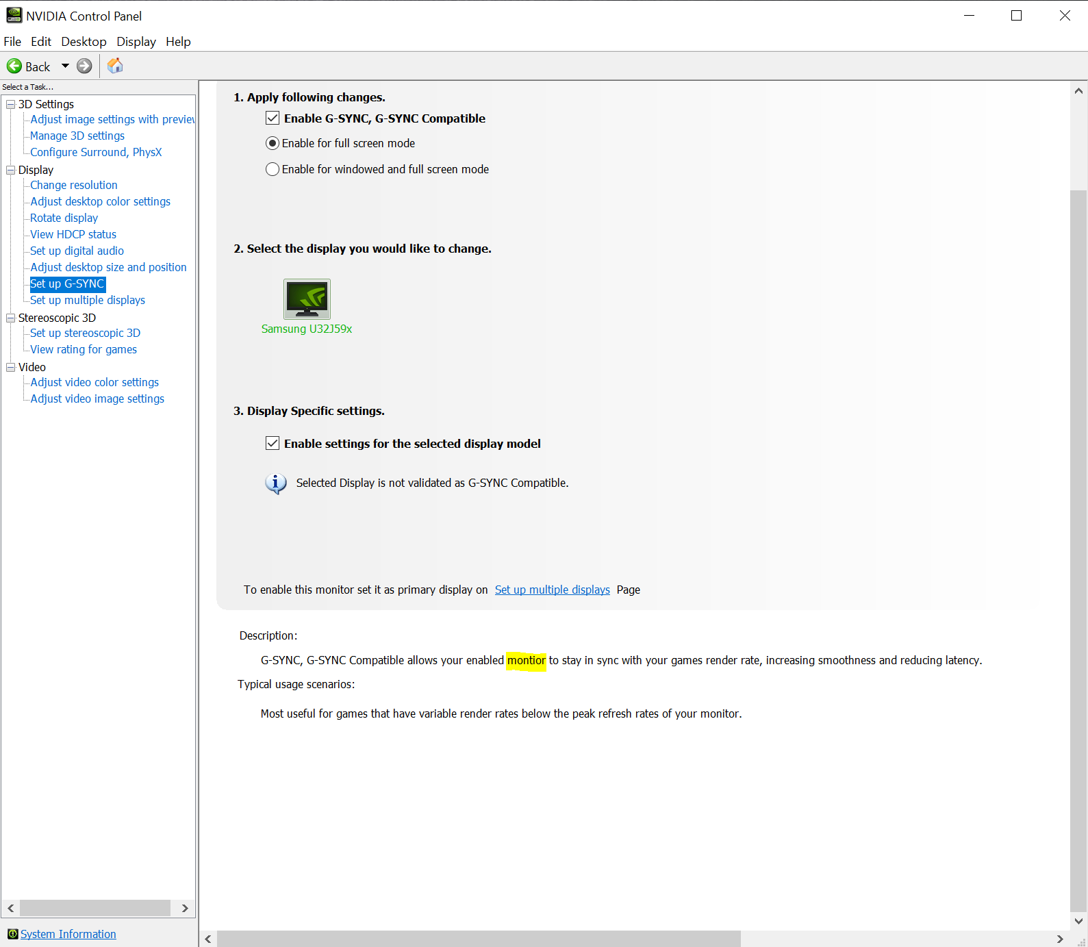 G-SYNC works with my montior. | Scrolller