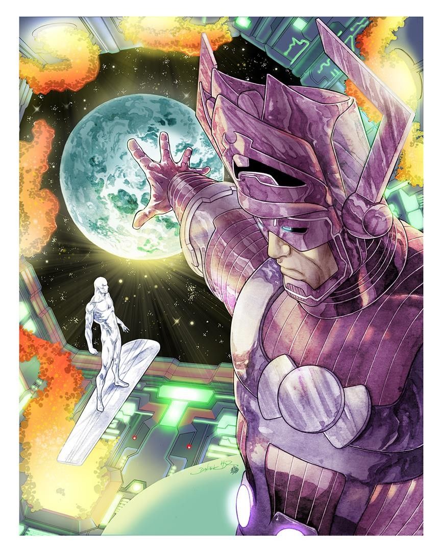 Galactus vs Silver Surfer by Alzir Alves | Scrolller
