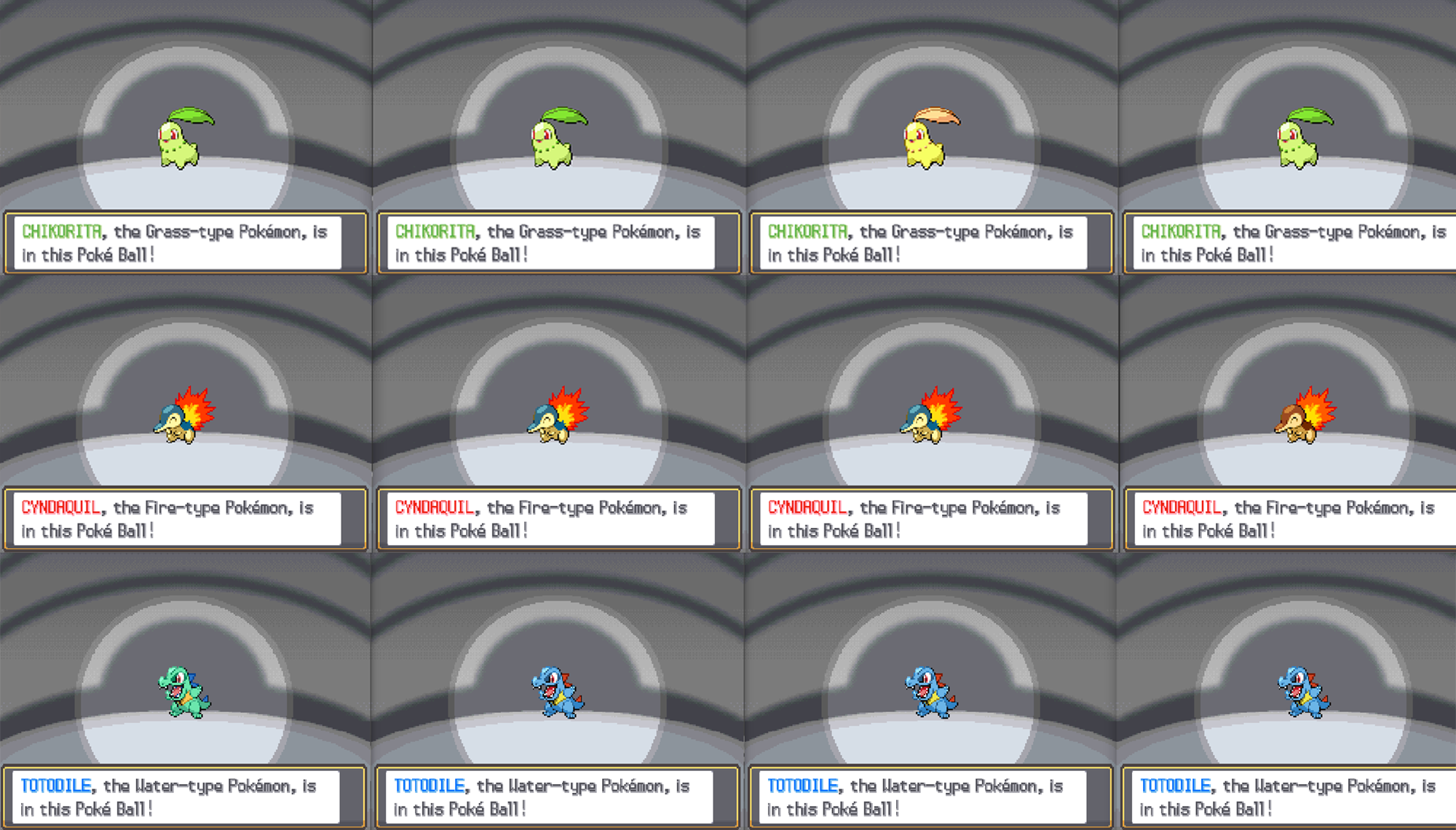 [Gen 4] Quad hunted shiny Johto Starters! | Scrolller