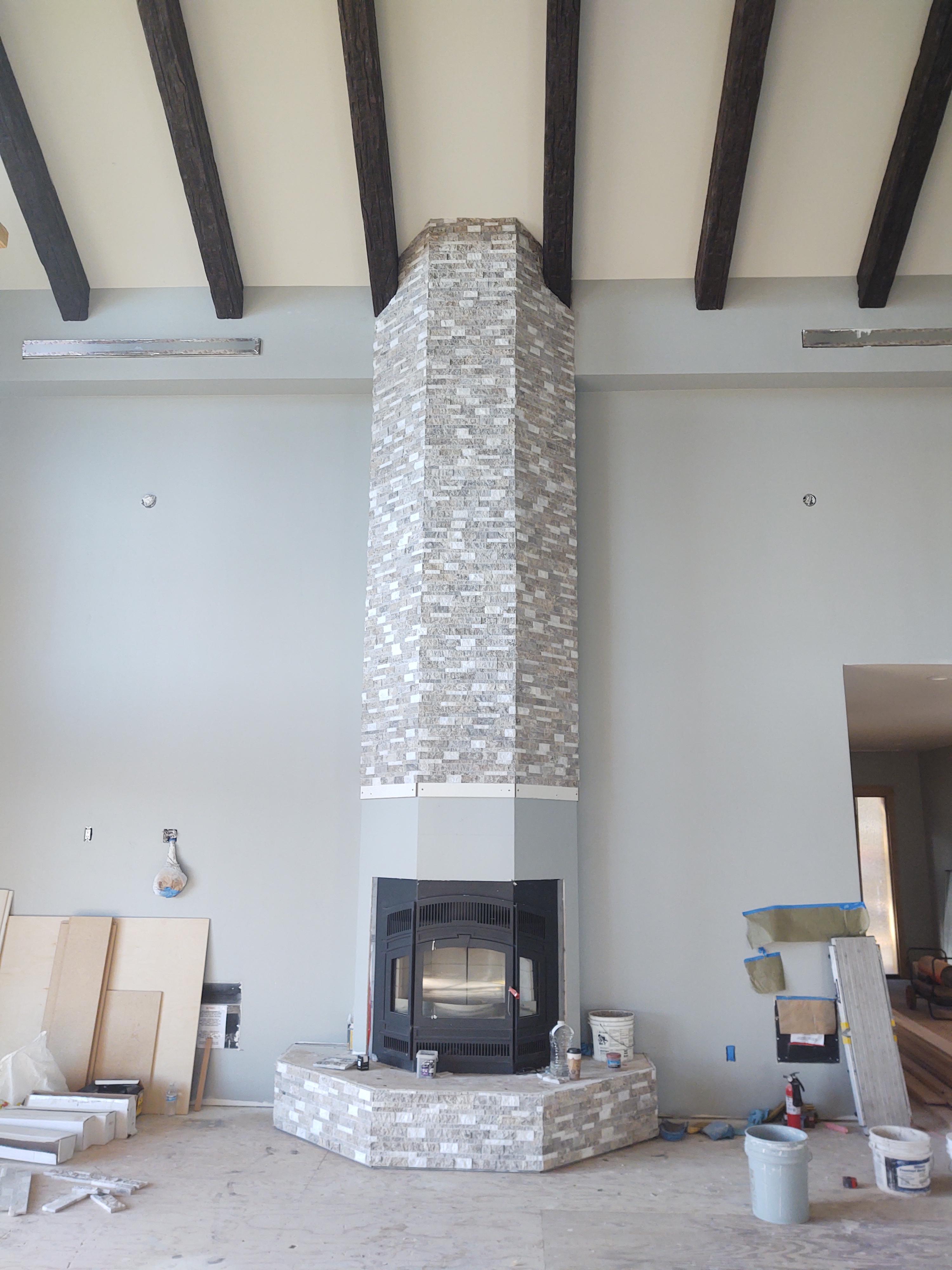 Giant fireplace job | Scrolller