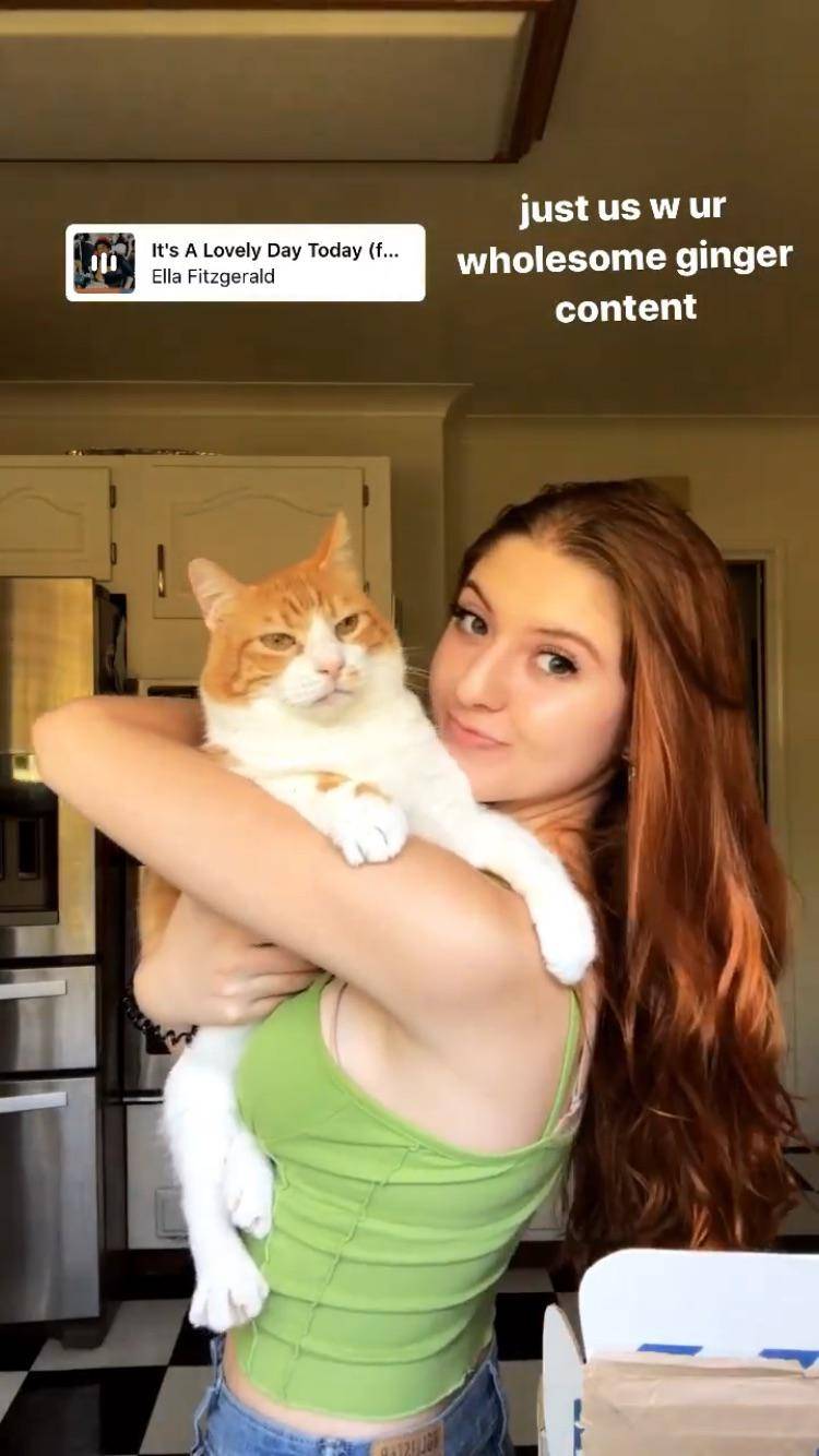 Ginger Marlhy and ginger cat | Scrolller