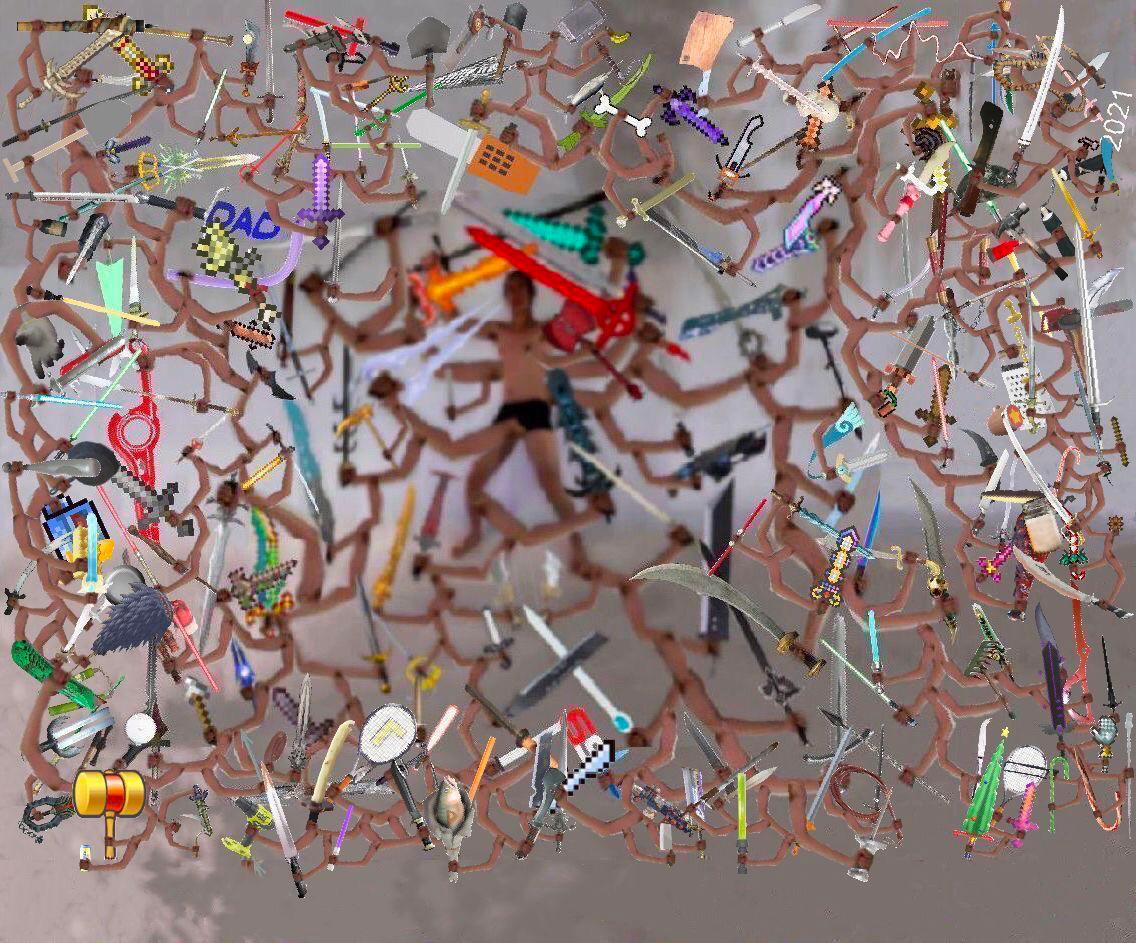 Giving this shirtless guy a sword Day 262: holy mackerel | Scrolller