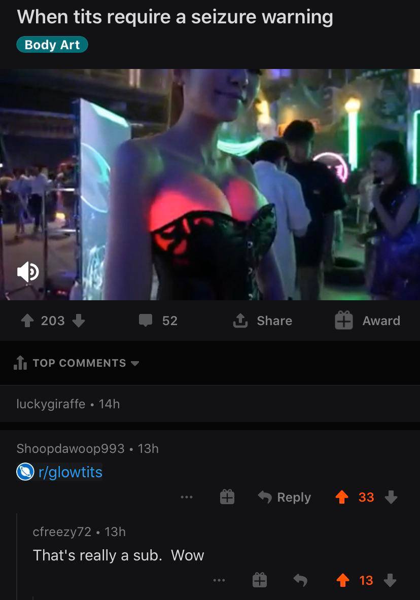 Glowing tiddies | Scrolller