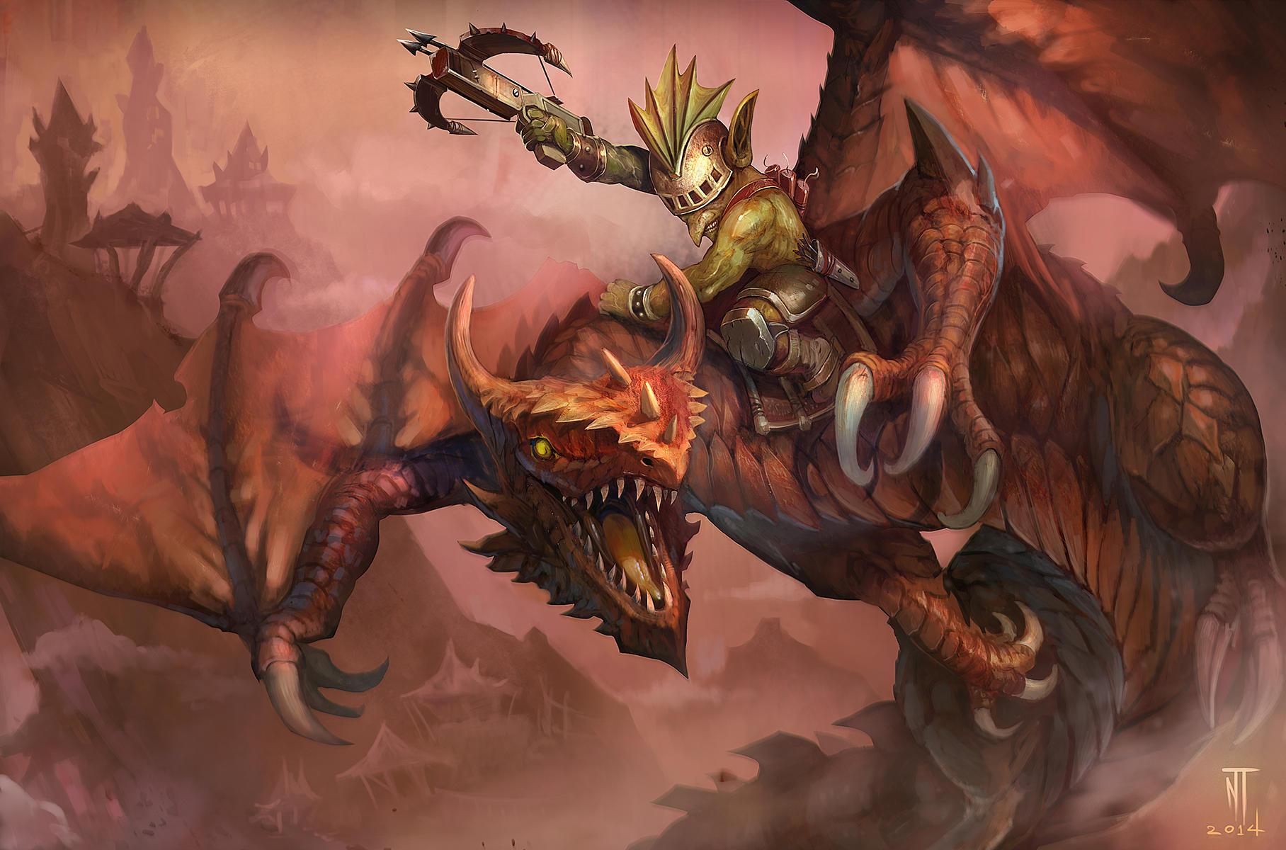 Goblin Dragon Rider by Nutchapol Thitinunthakorn | Scrolller