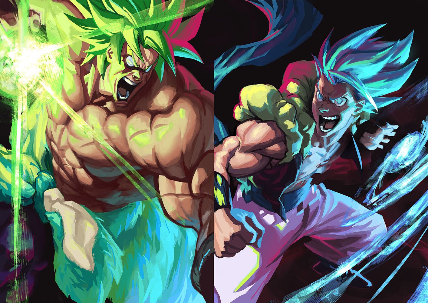 'Gogeta vs Broly' by Enzo Fernandez on ArtStation | Scrolller