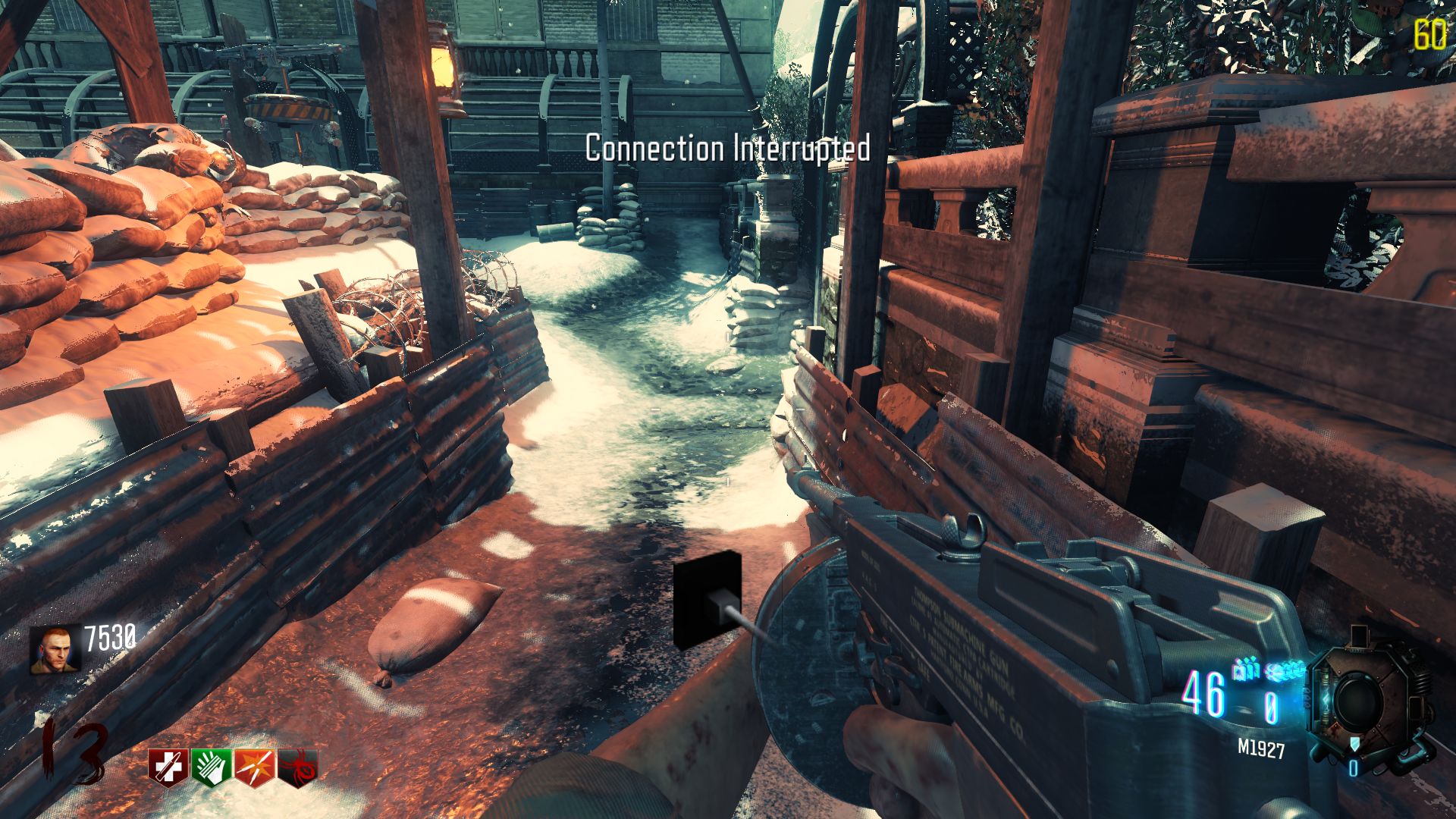 Good old Black ops 3 slapping me with a "Connection interrupted" on an OFFLINE SOLO CUSTOM MAP ...