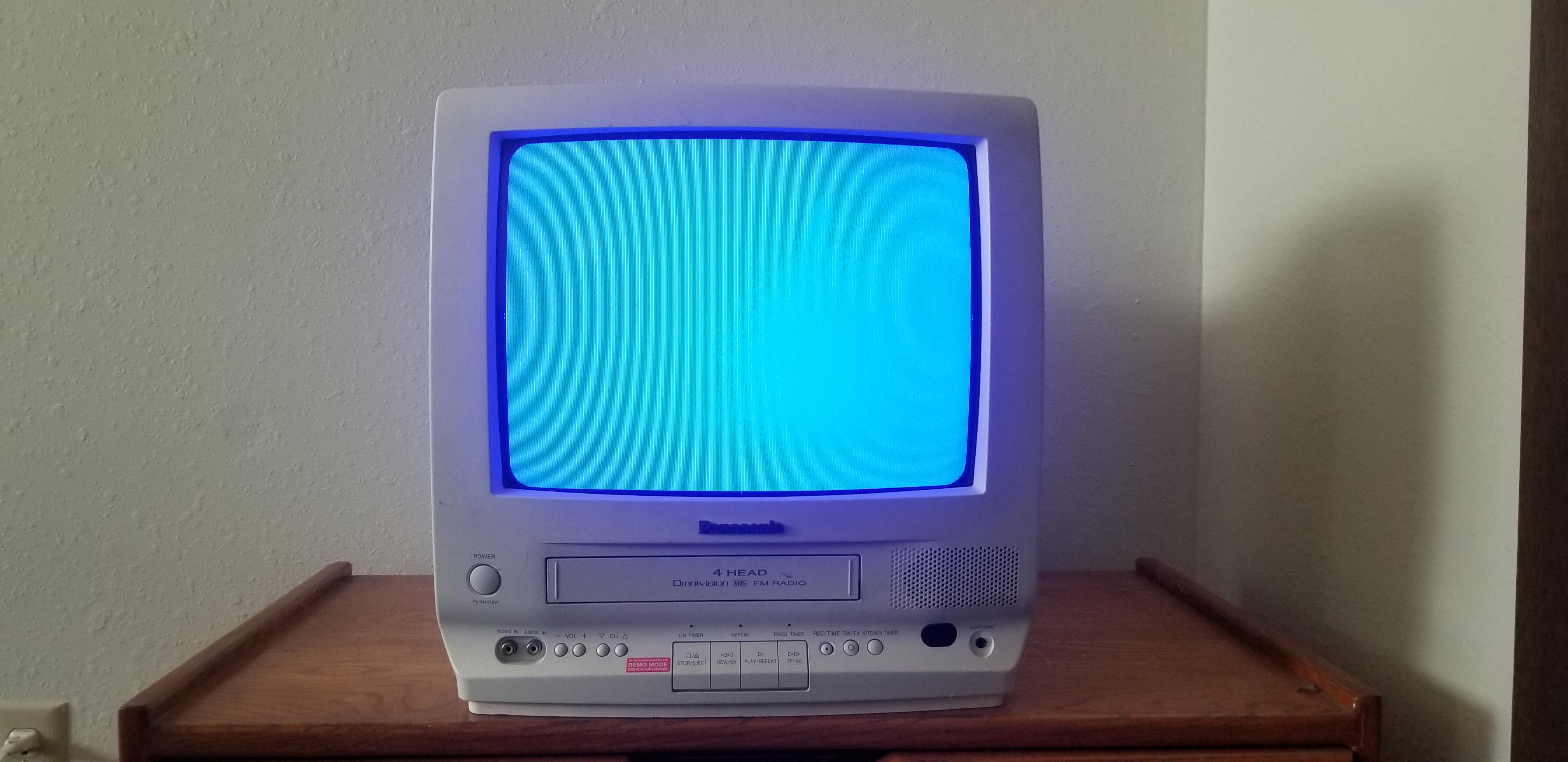 Got a new CRT/VCR combo with an FM radio. Panasonic PV-M1378W with remote. Only $50 USD | Scrolller