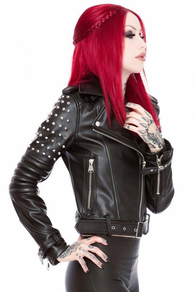 Goth/alt girl in leather | Scrolller