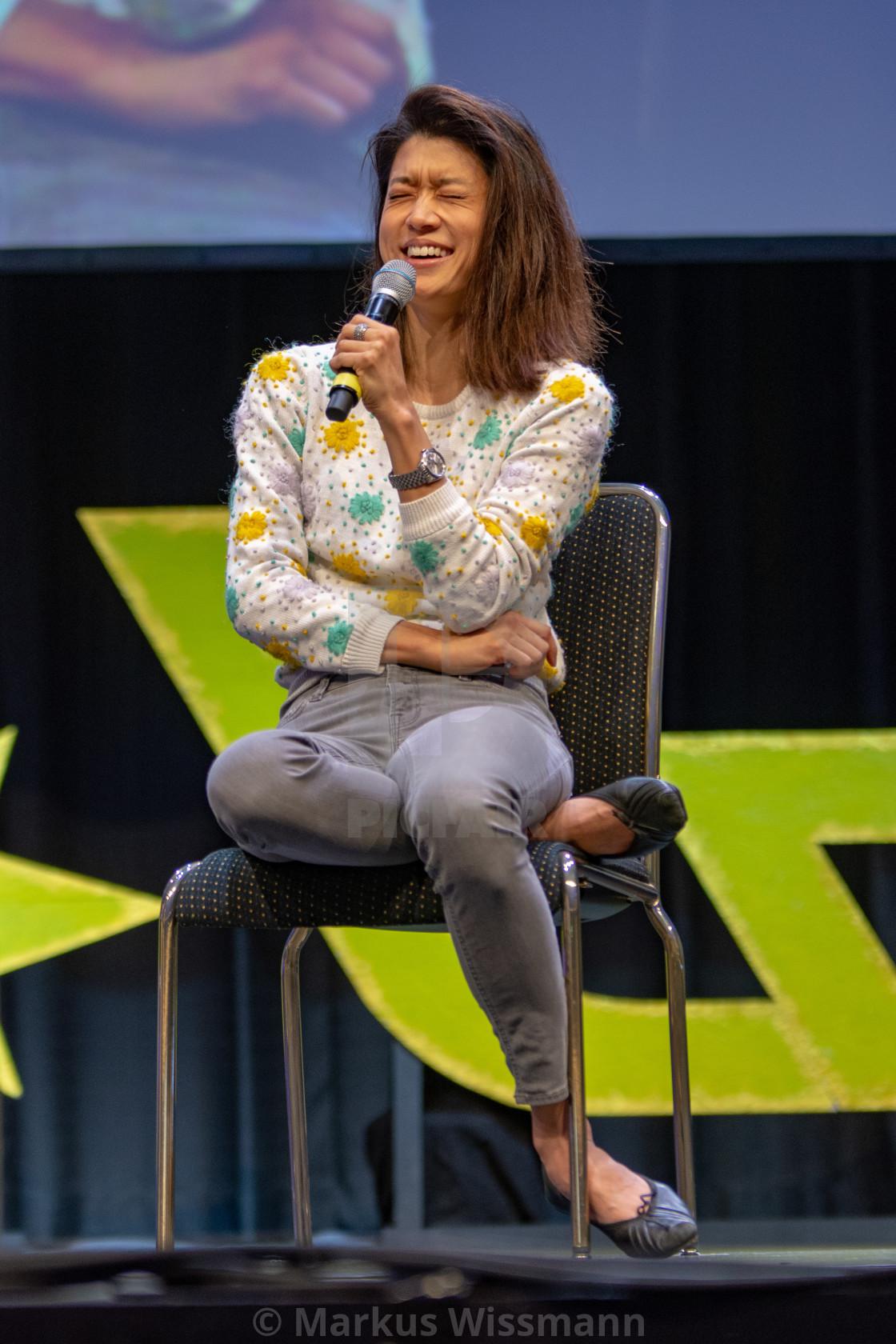 Grace Park looking beautiful while Laughing | Scrolller