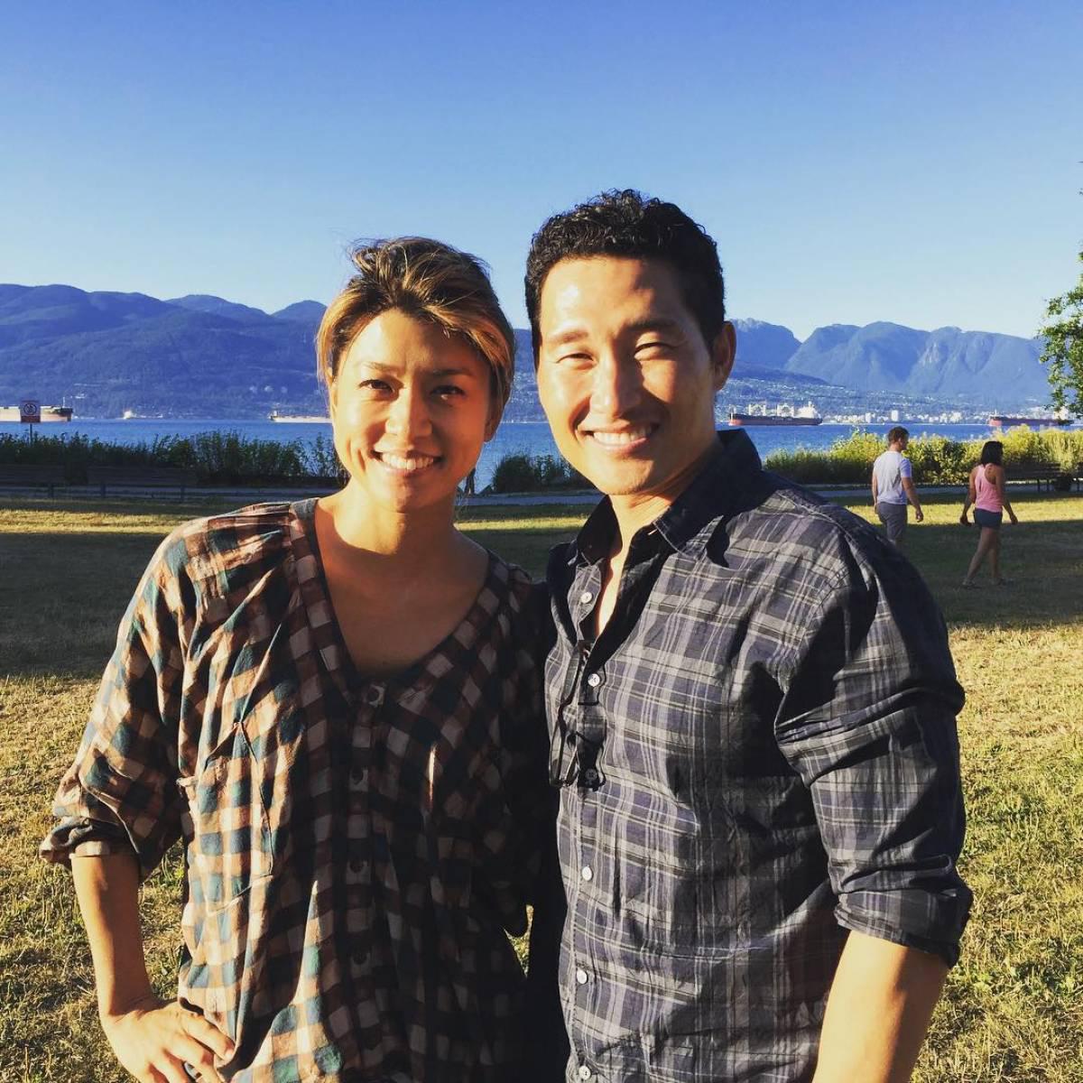 Grace with her Hawaii Five O co star Daniel Dae Kim | Scrolller