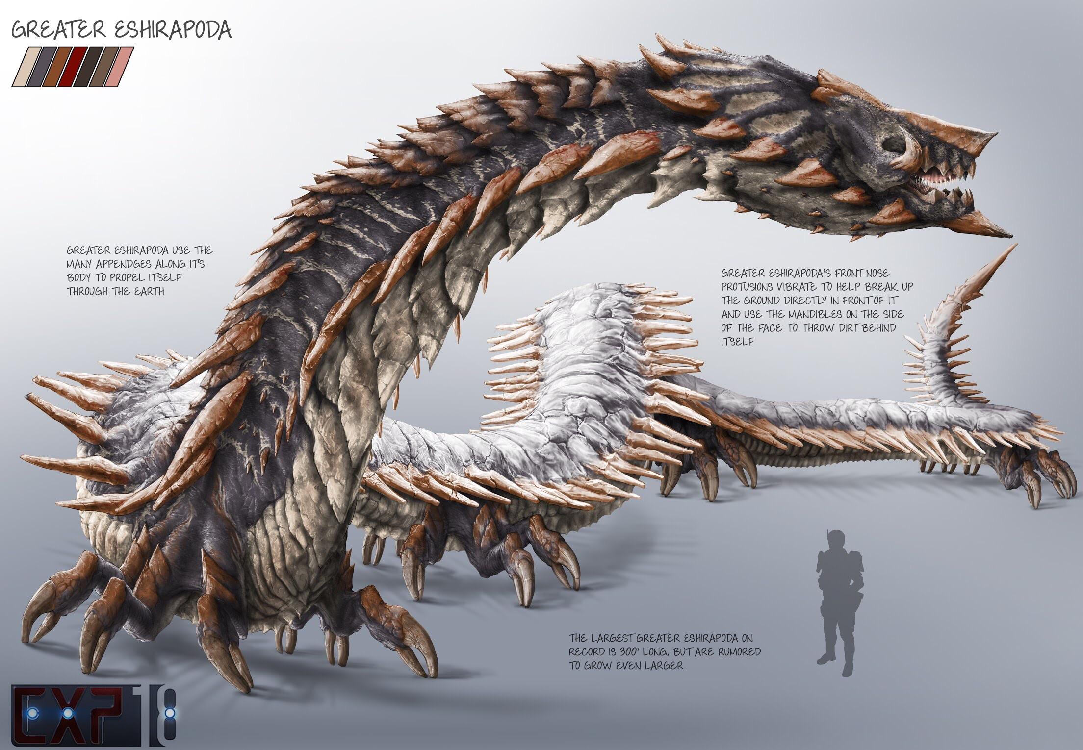 Greater Eshirapoda Creature Concept Sheet (OC) | Scrolller