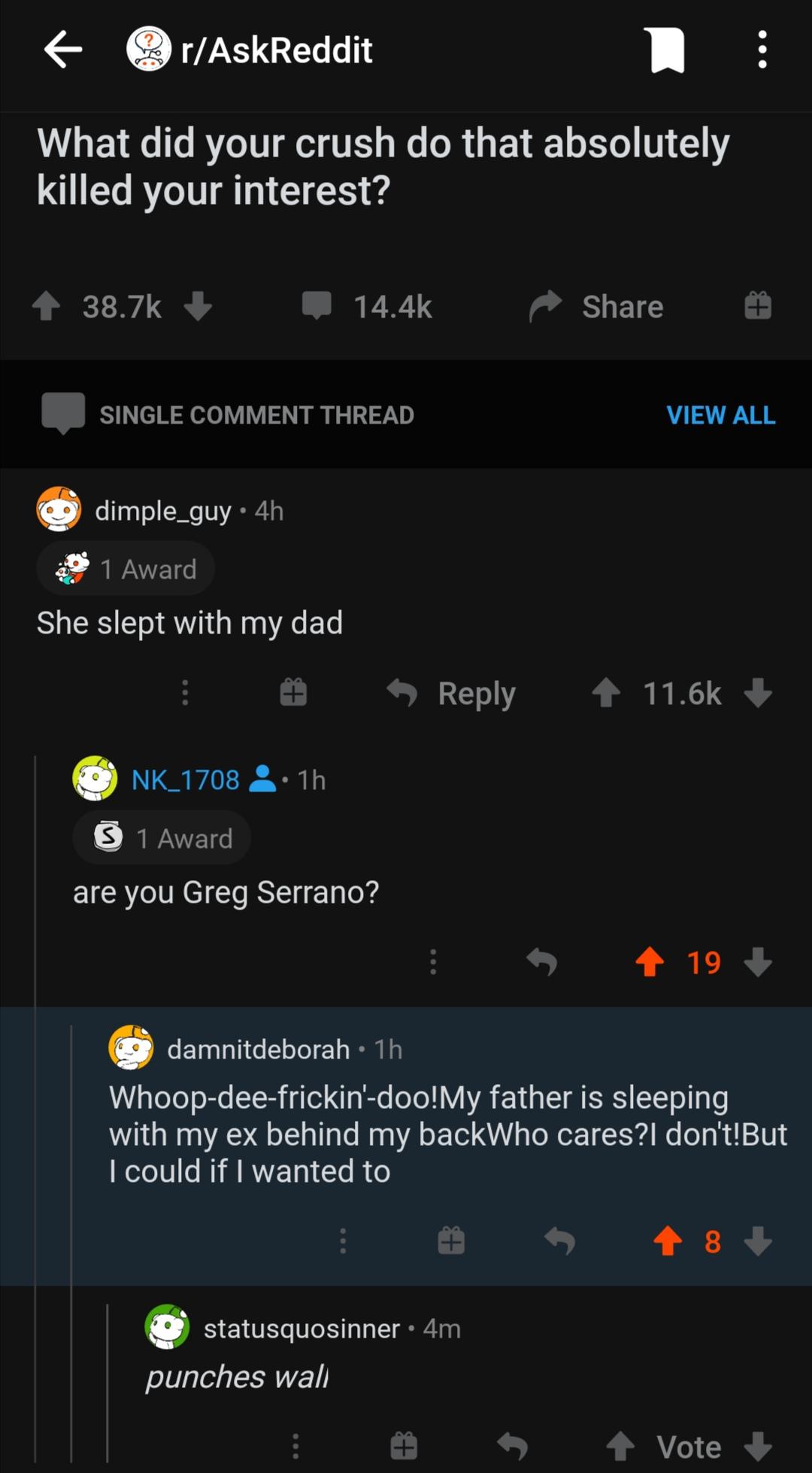 Greg on AskReddit | Scrolller