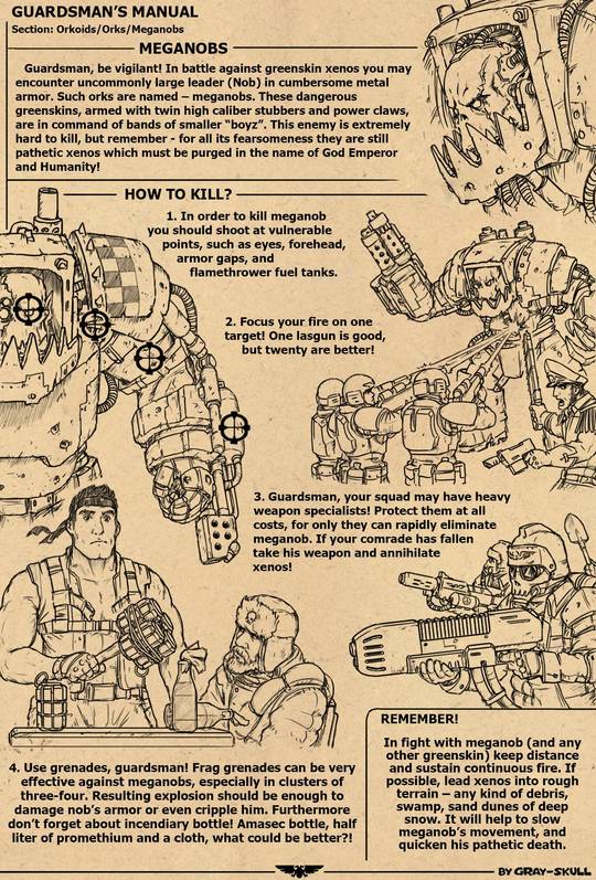 GUARDSMAN’S MANUAL Part 1: Meganobs (by Gray-Skull) | Scrolller