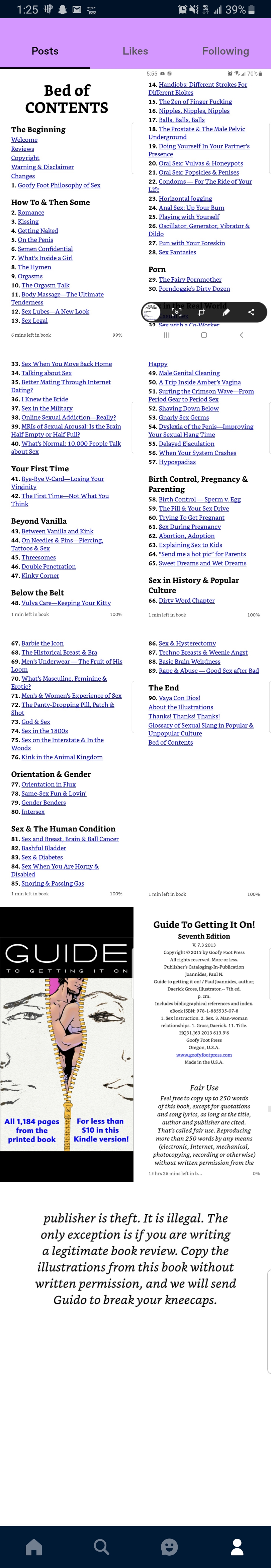 Guide to getting it on by Paul Joannides. Love this book. And the table of contents should ...
