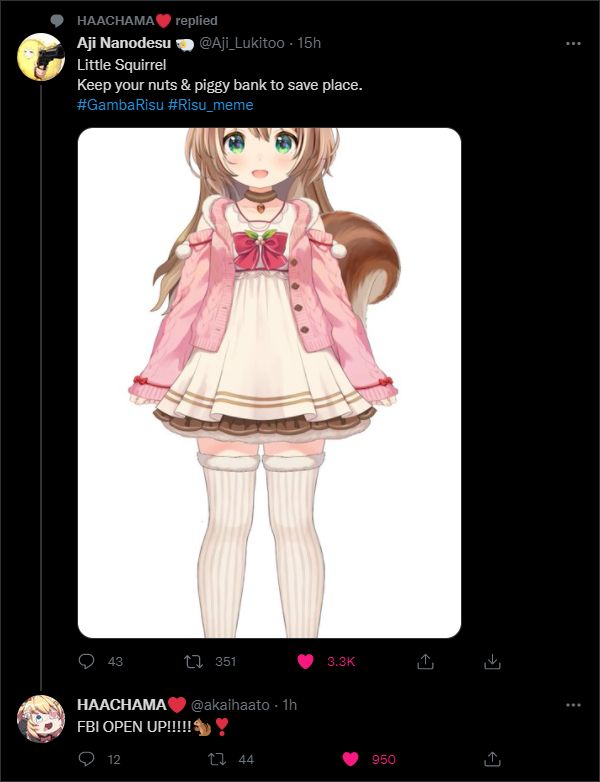 Haachama's reaction to Smol Risu fanart | Scrolller