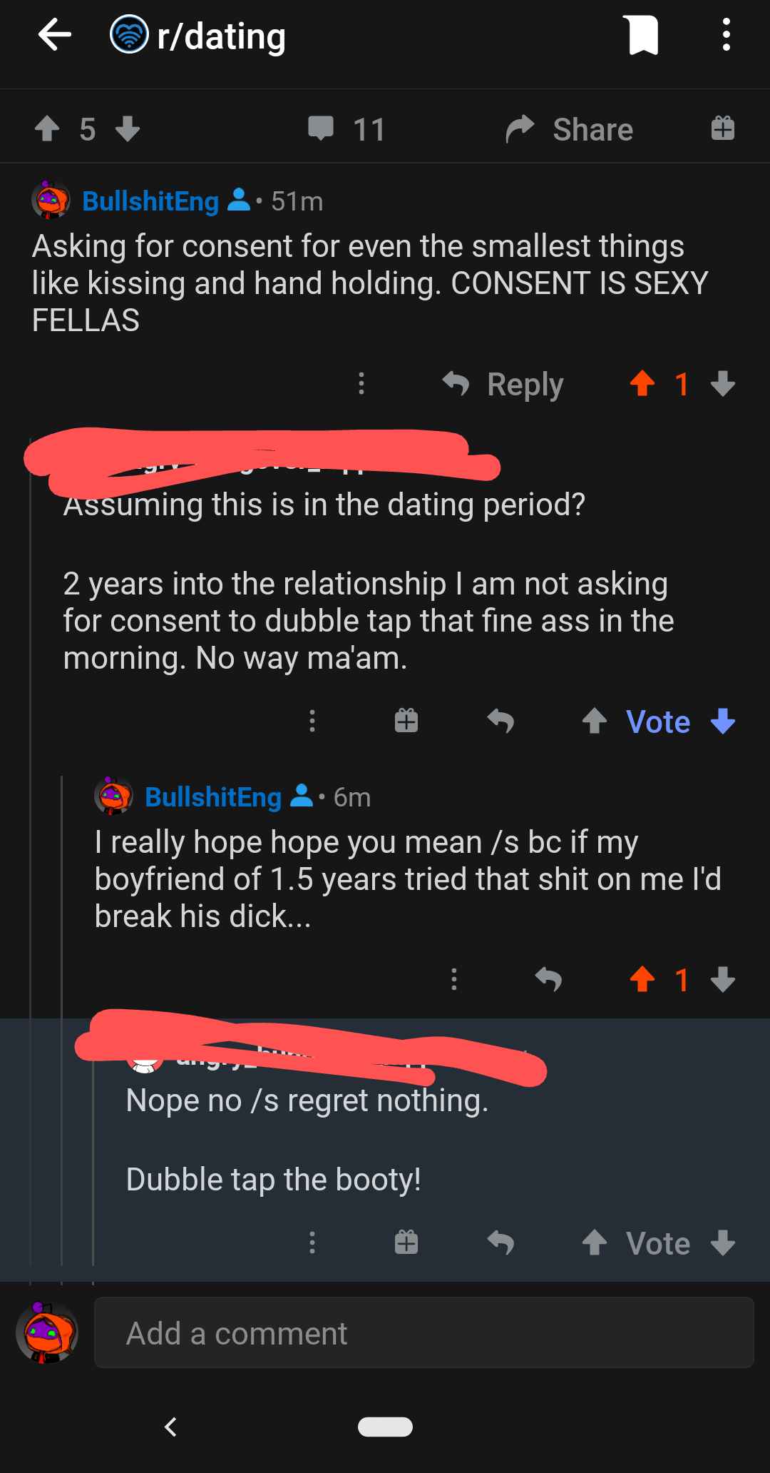 Hahaha asking long terms for consent is unnecessary... | Scrolller