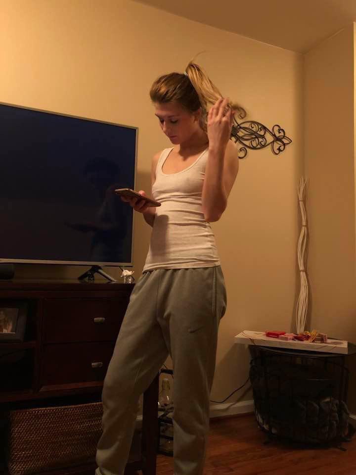 Hair pulled up, no bra! Perfect! | Scrolller