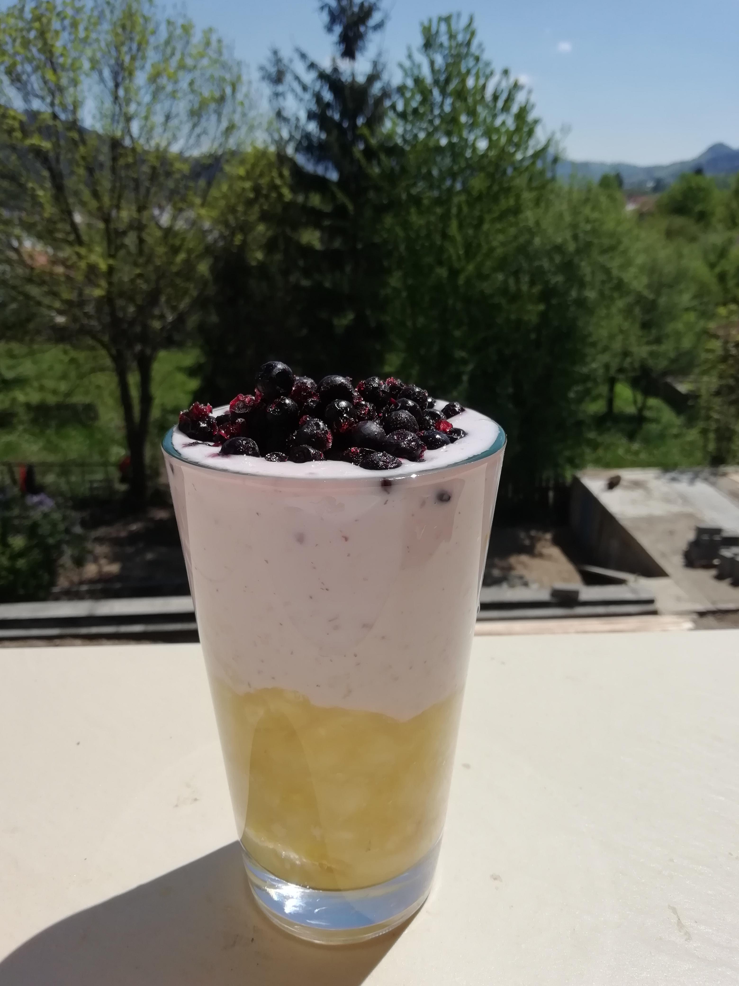 Half banana half berries milkshake | Scrolller