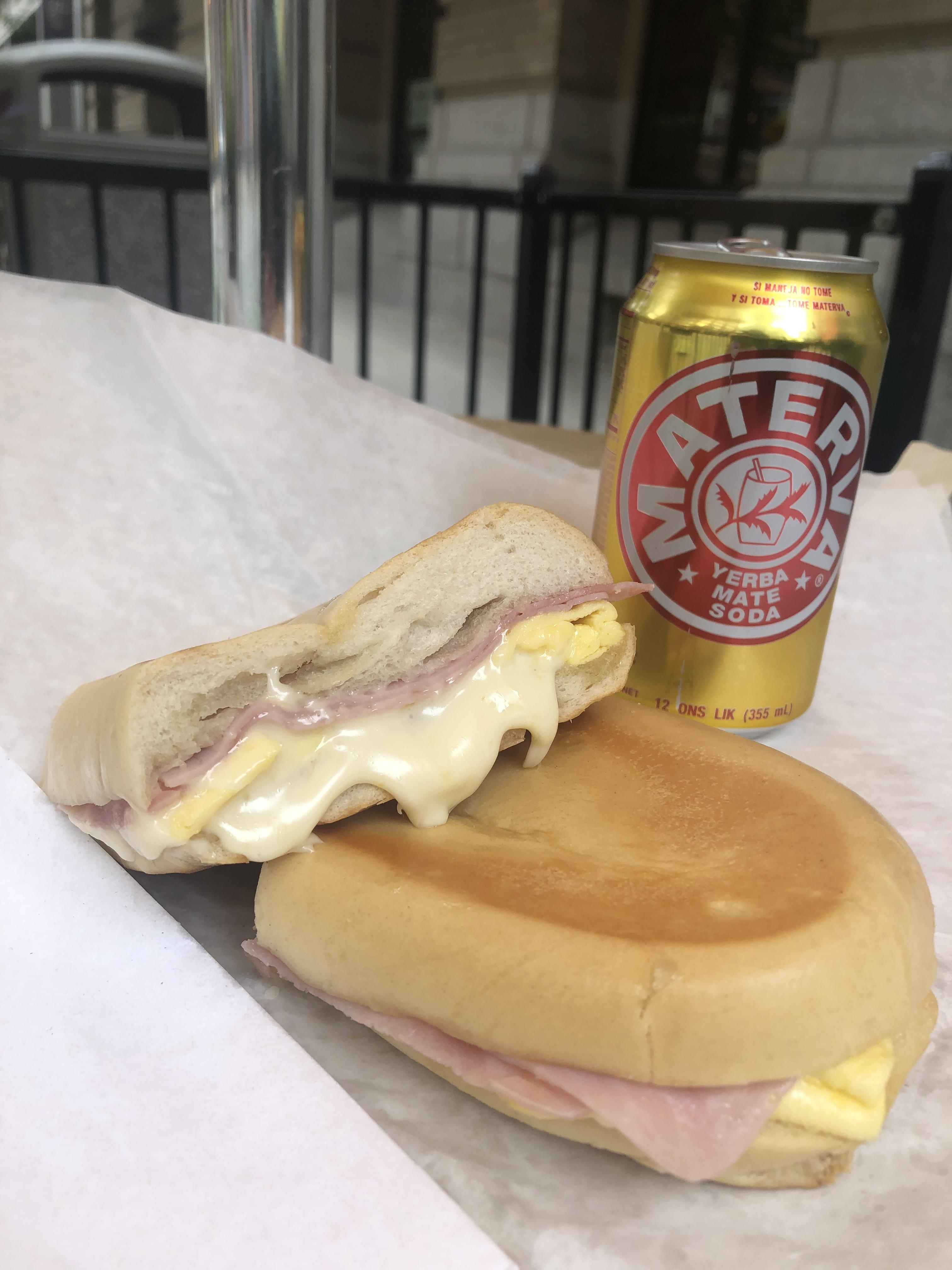 Ham, egg, and cheese breakfast sandwich on fresh baked cuban bread! | Scrolller