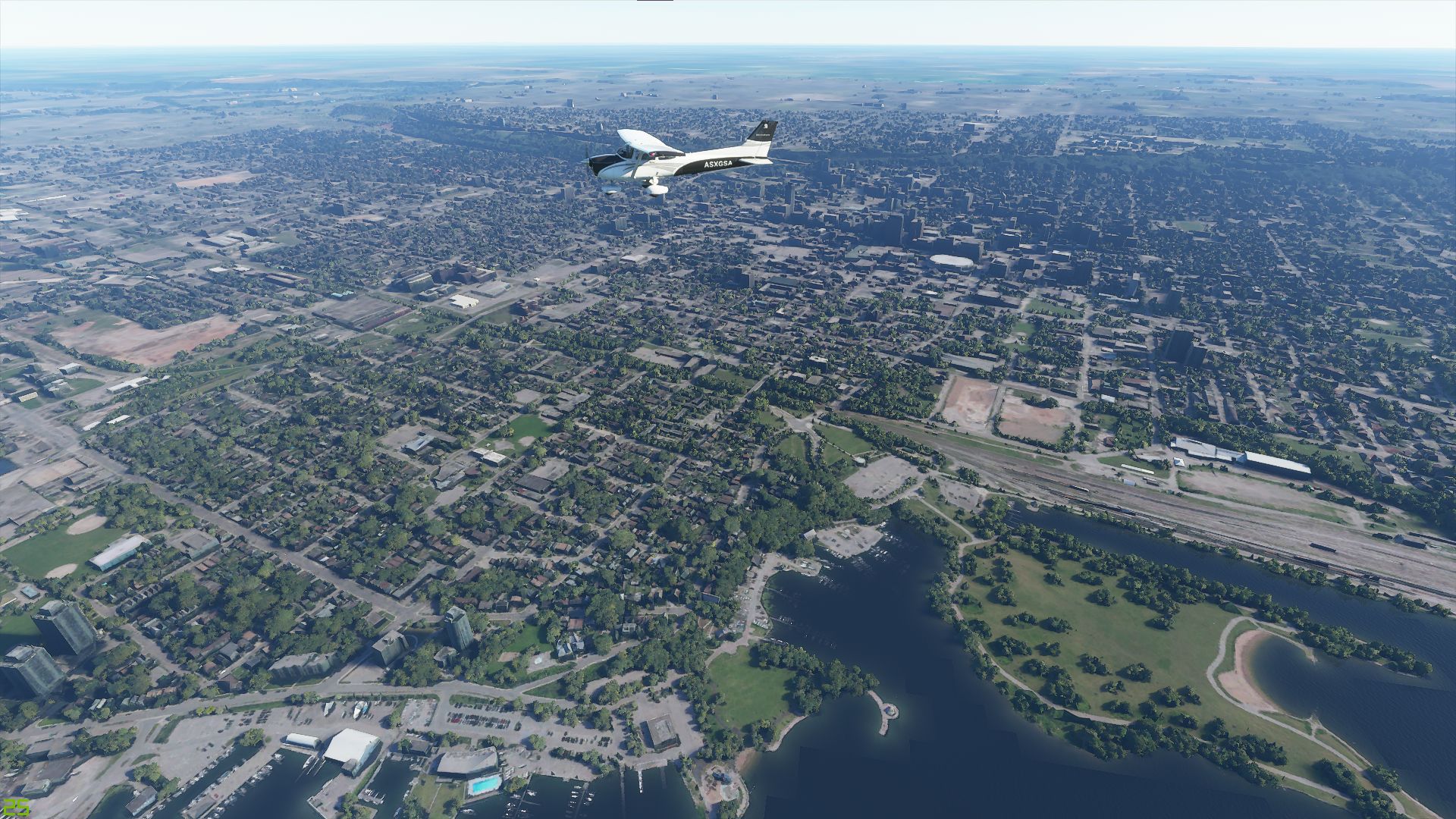 Hamilton as seen in Flight Simulator 2020 | Scrolller