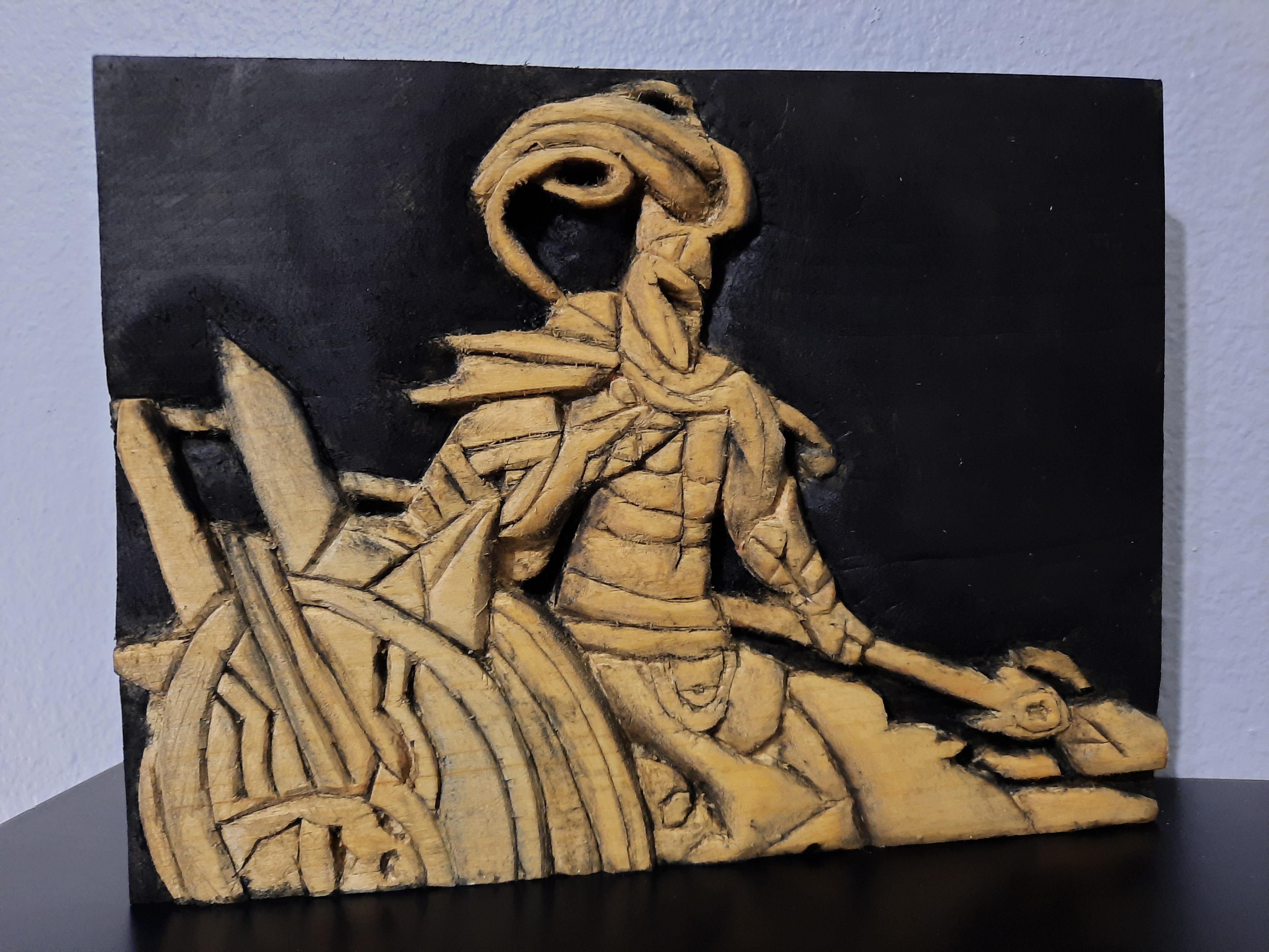 Hand-carved Pantheon plaque | Scrolller