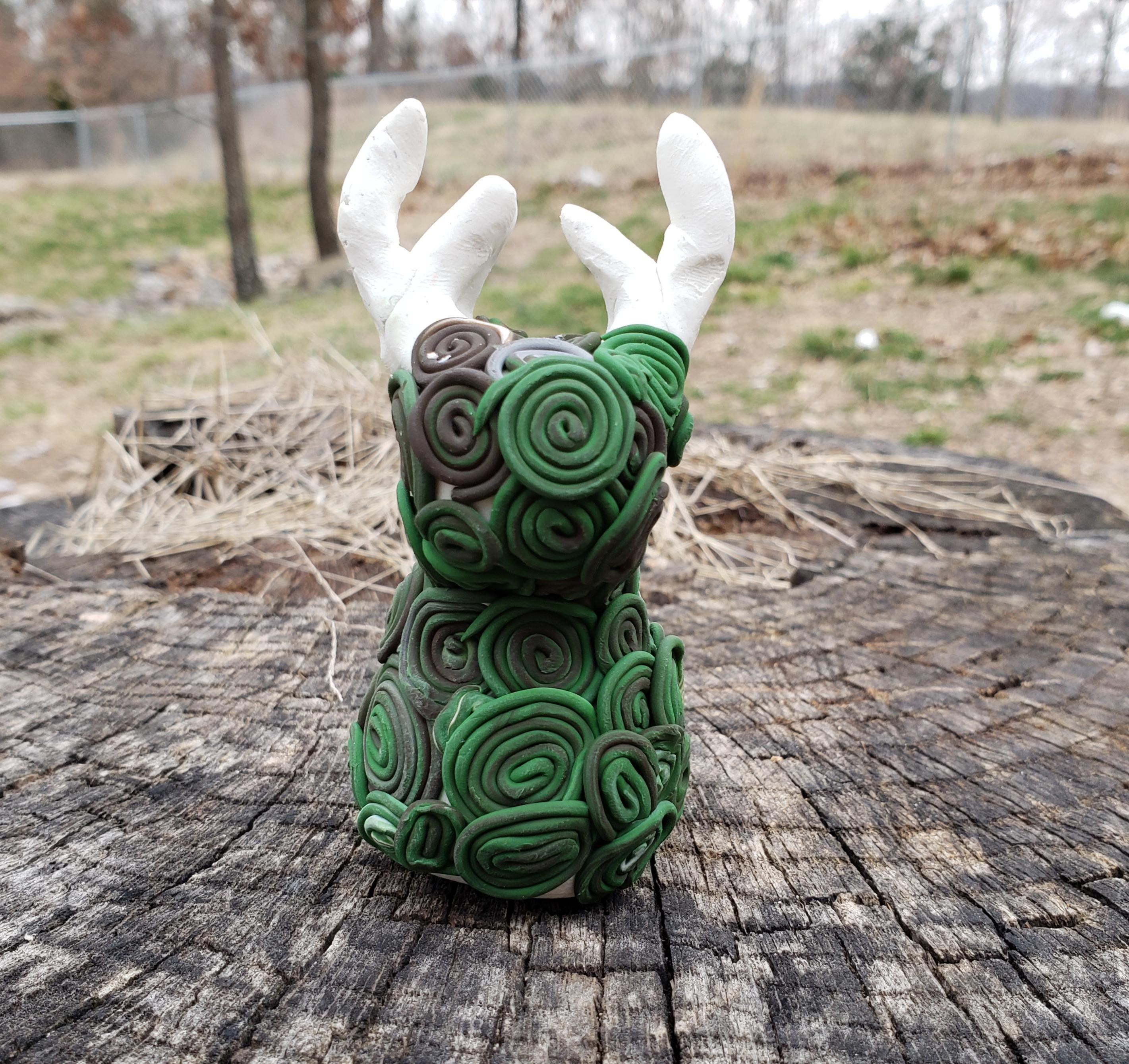 Handmade in clay Cernunnos | Scrolller