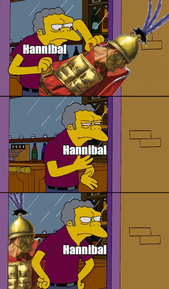 Hannibal Fighting the Seemingly Limitless Roman Legions in Italy ...