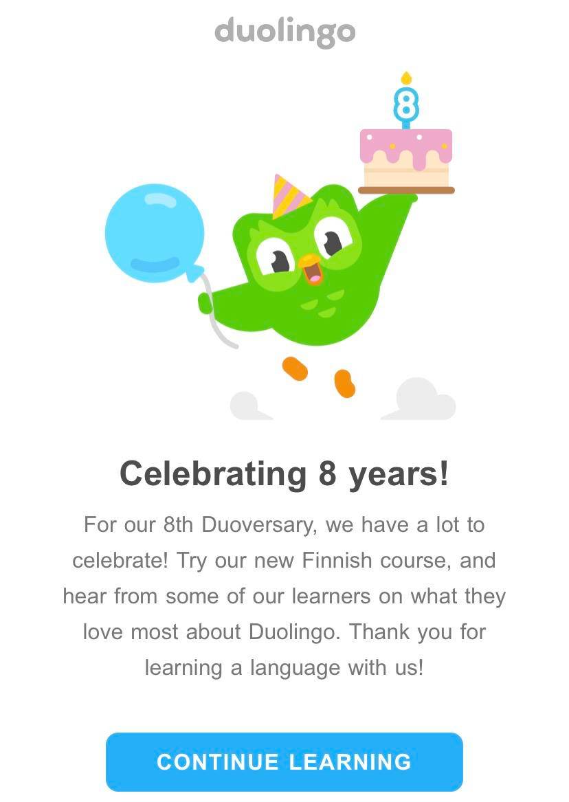 Happy Birthday Duolingo! | Scrolller