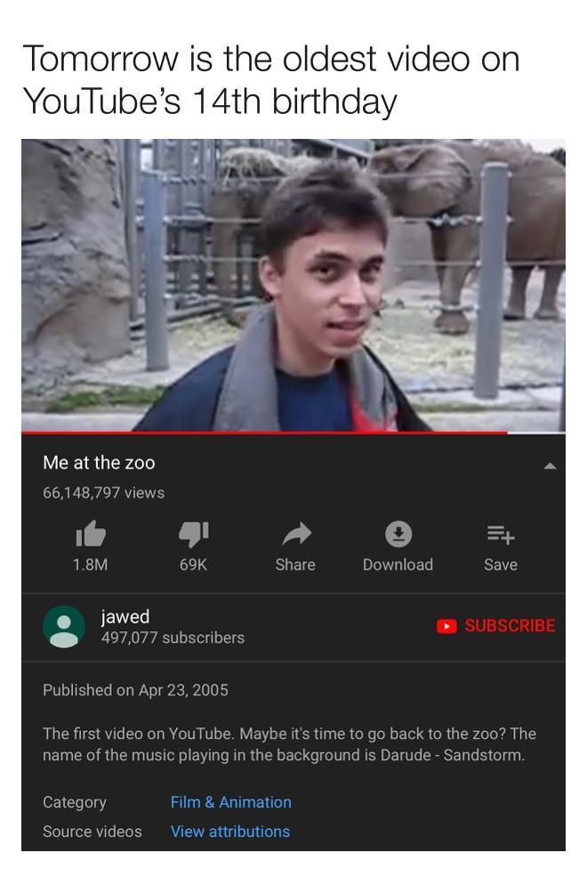Happy Birthday to the oldest video on YouTube | Scrolller