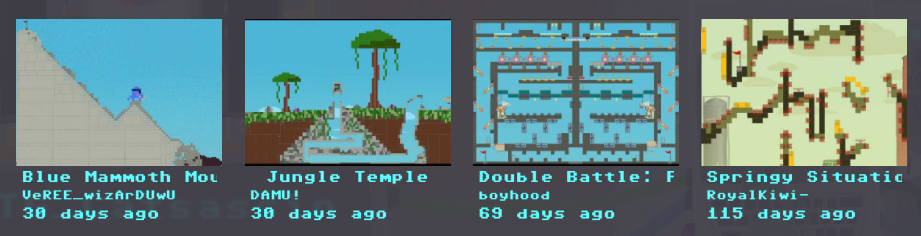 Happy Feature Friday! These 4 levels are now on the Featured tab in Ultimate Chicken Horse ...