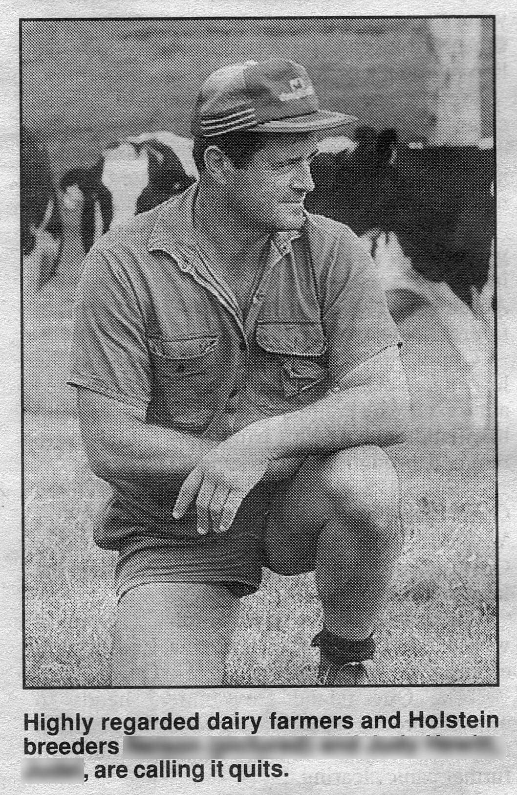 Hard to see, but an Aussie farmer managed to get a bit of his nutsack in the local paper | Scrolller