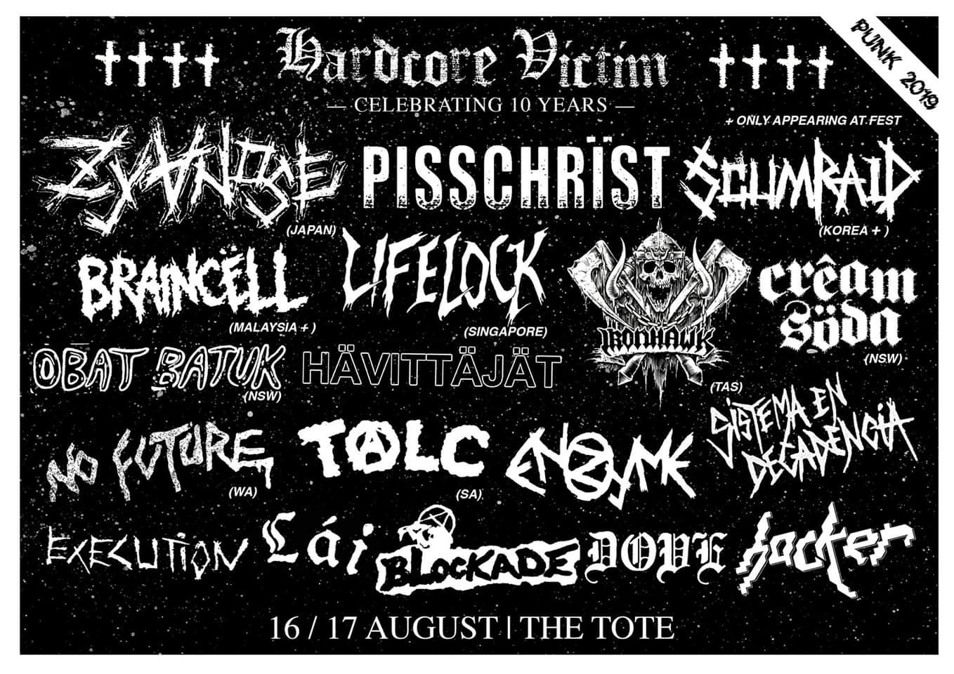 Hardcore Victim 10 year Festival lineup | Scrolller