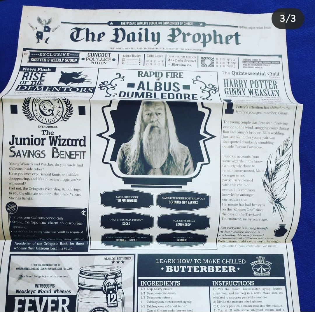 Harry Potter collectables😳♥️ the daily prophet is having around 4 pages ...