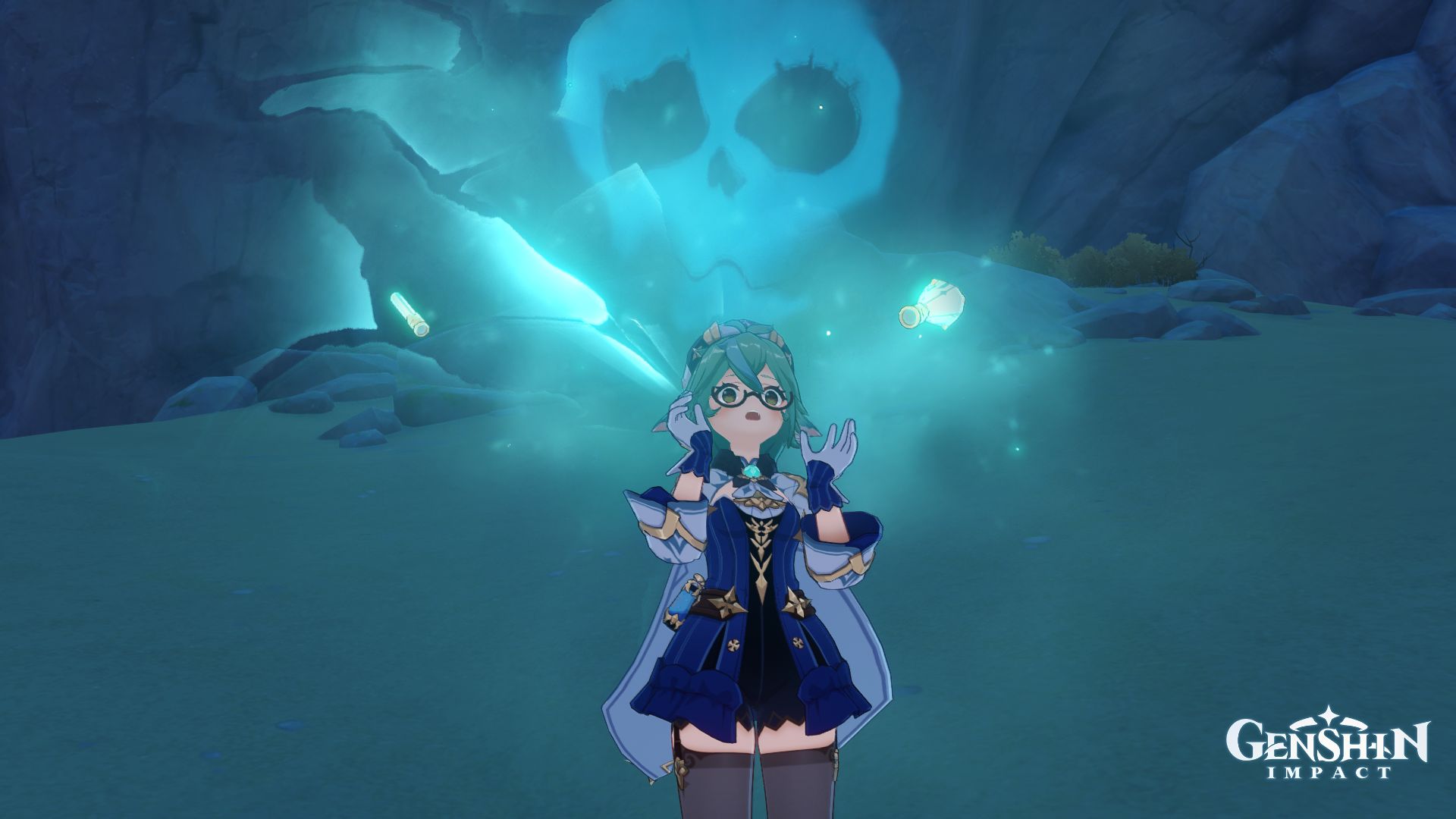 Has anyone noticed this "skull" in one of Sucrose's idle animations? | Scrolller