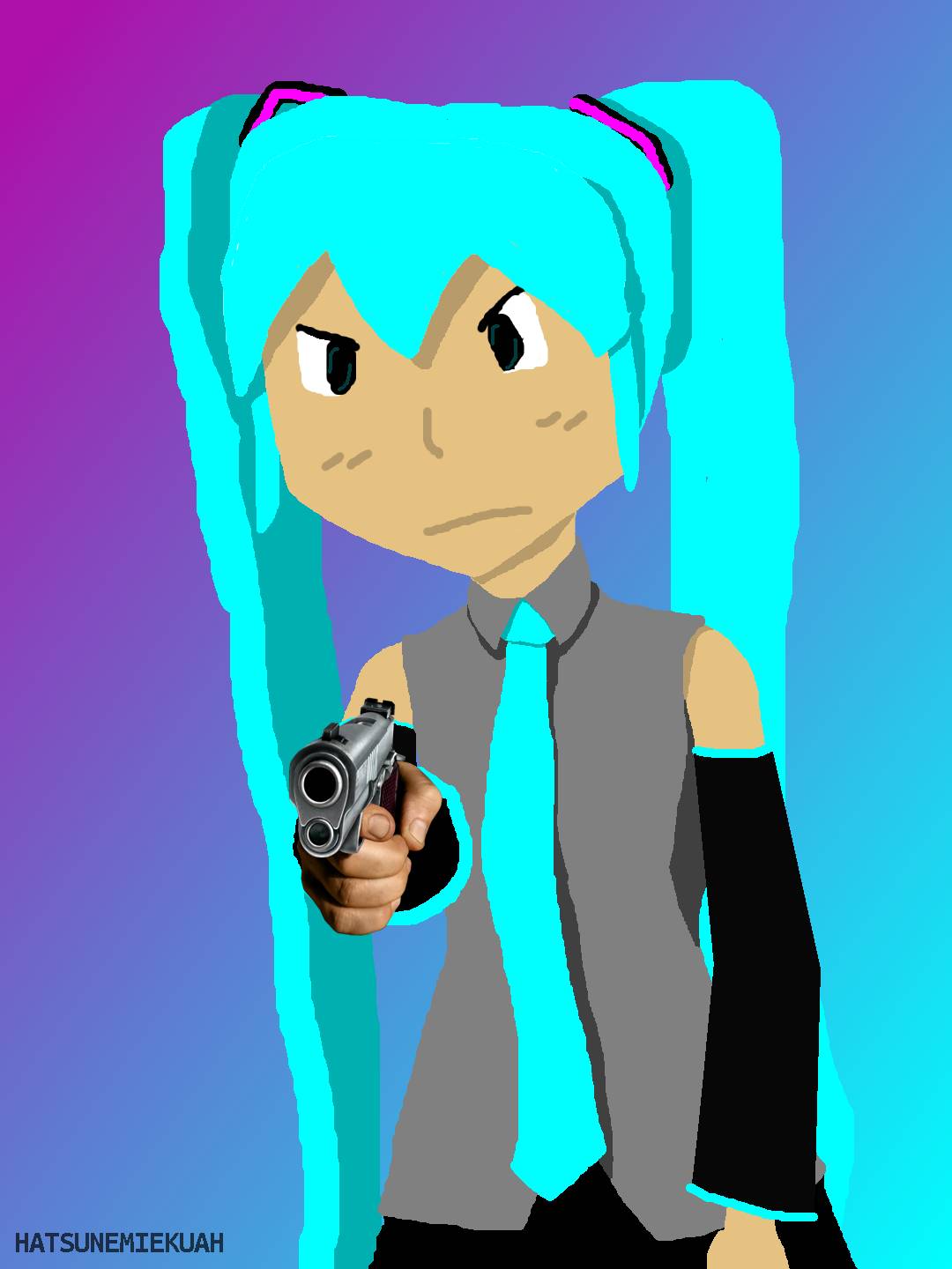 Hatsune Miku held u in gunpoint | Scrolller