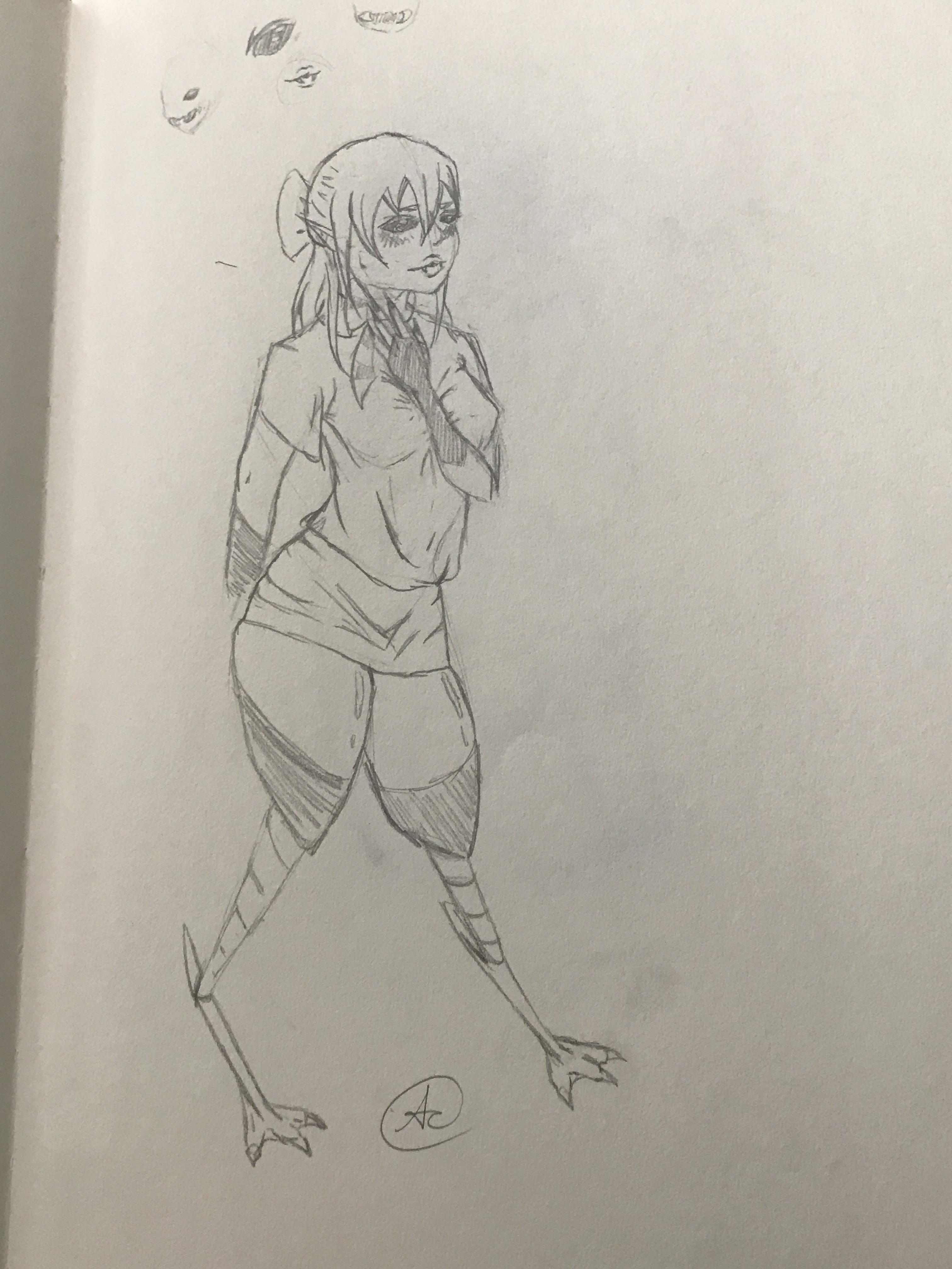 Have a drawing my best friend drew as me and her chilled and doodled under a gazebo (OC) | Scrolller