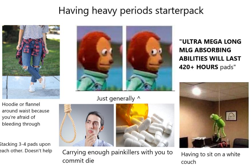 Having heavy periods starterpack | Scrolller