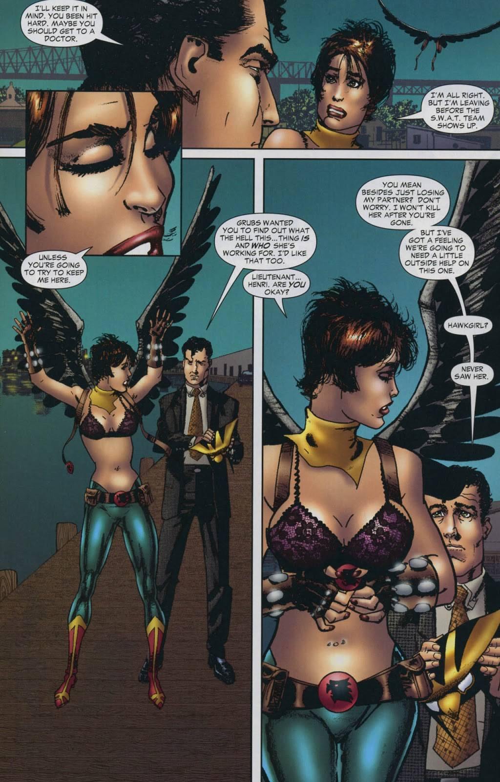 Hawkgirl in her bra [Hawkgirl #54] | Scrolller