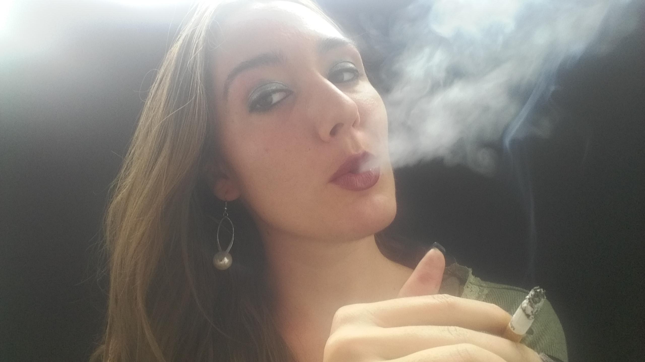 Heavier make up today. And also heavy smoking | Scrolller