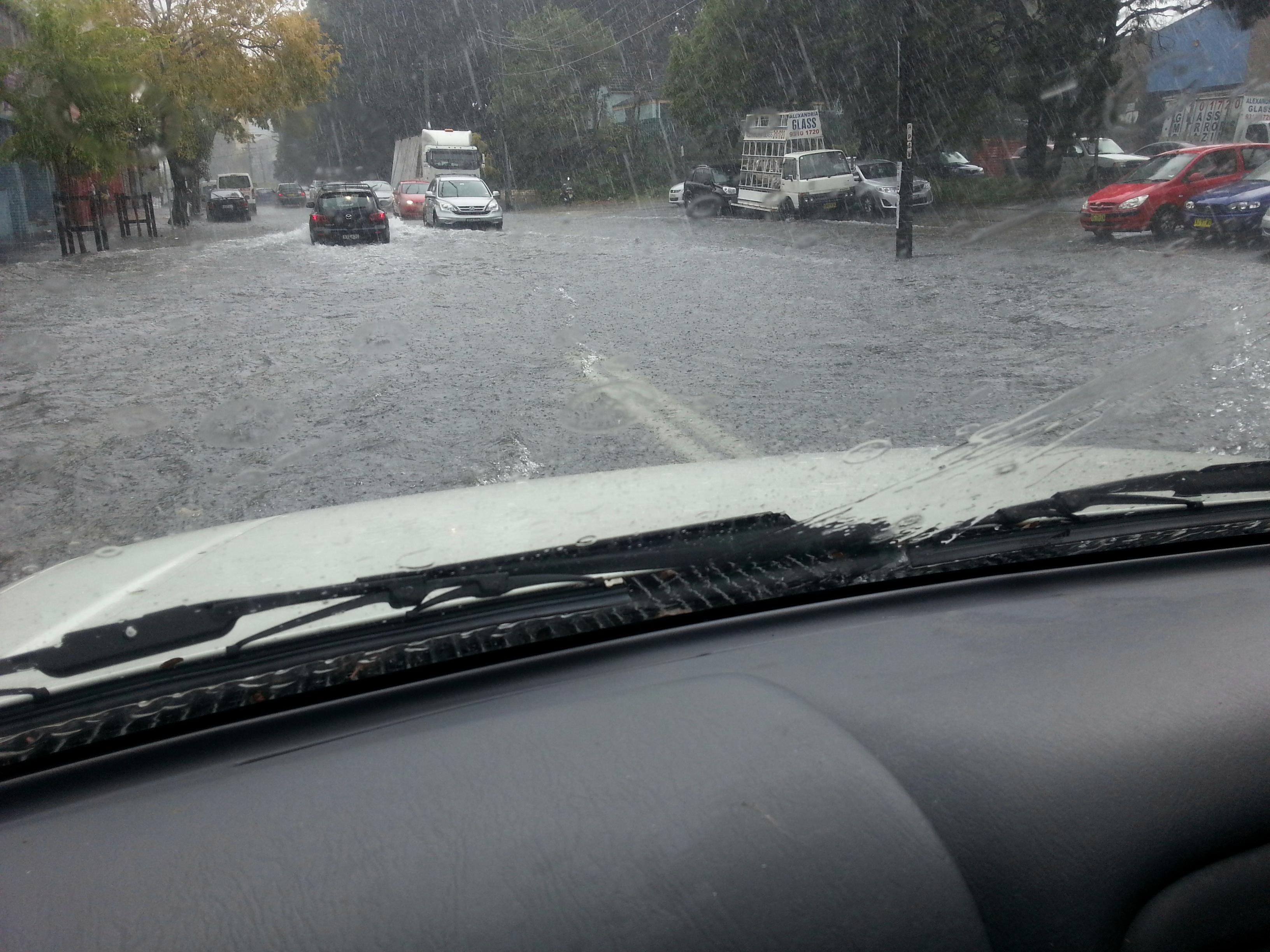 Heavy rain flooded the road | Scrolller